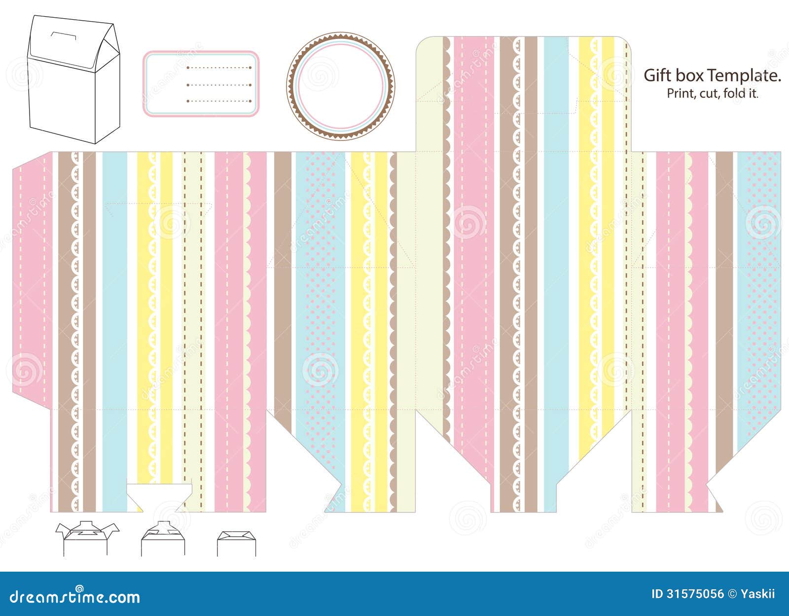 Gift box template stock vector. Illustration of product - 31575056