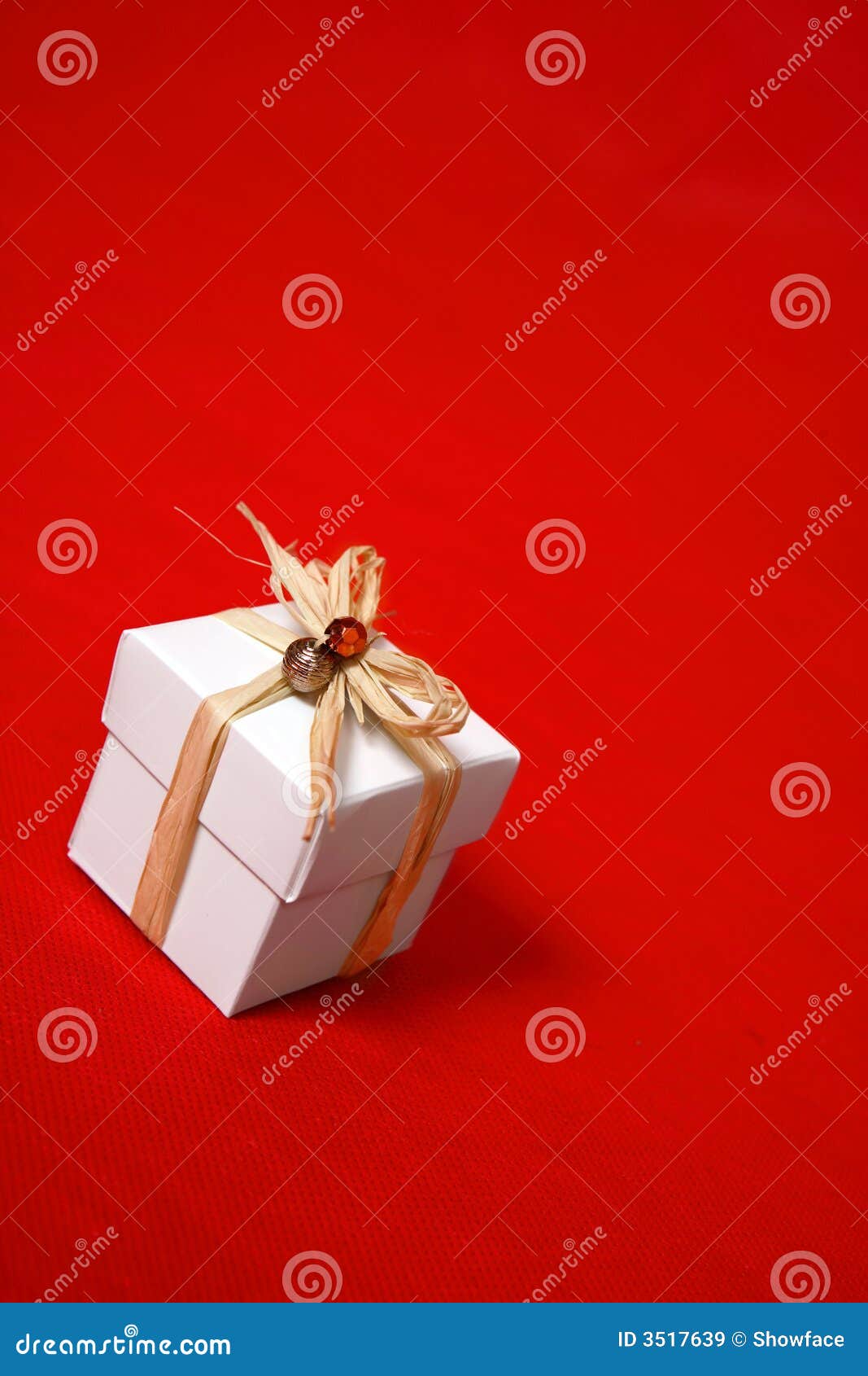 Gift box tied with raffia stock image. Image of gift, celebration - 3517639