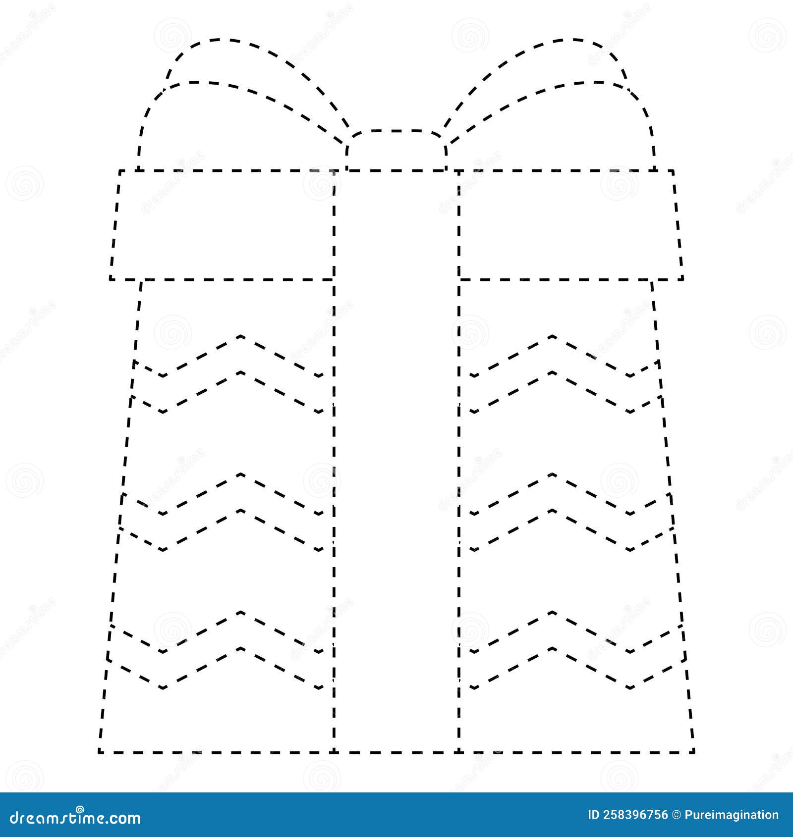 Gift Box Tracing Worksheet for Kids Stock Vector - Illustration of ...
