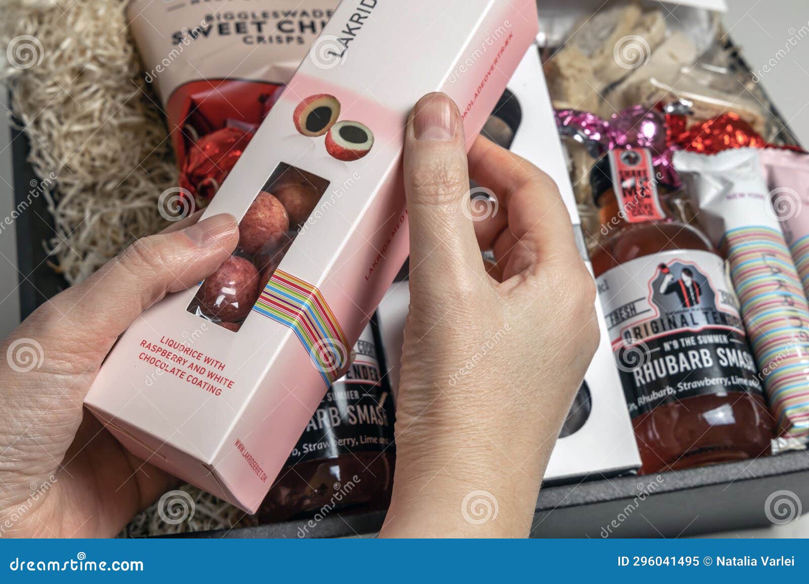 Gift Box with Various Chocolates and Snacks. Editorial Image - Image of ...