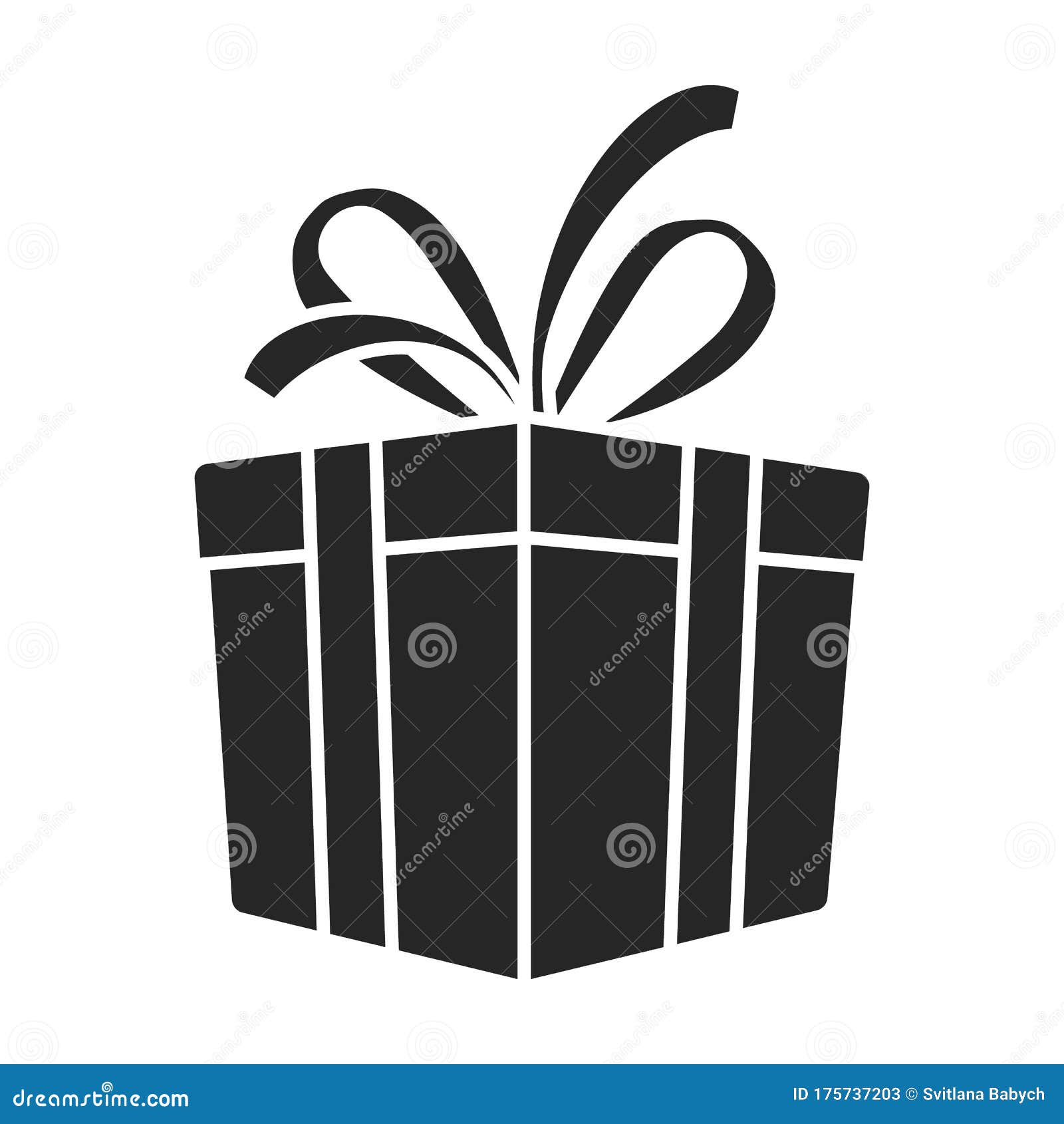 Gift Vector Black And White