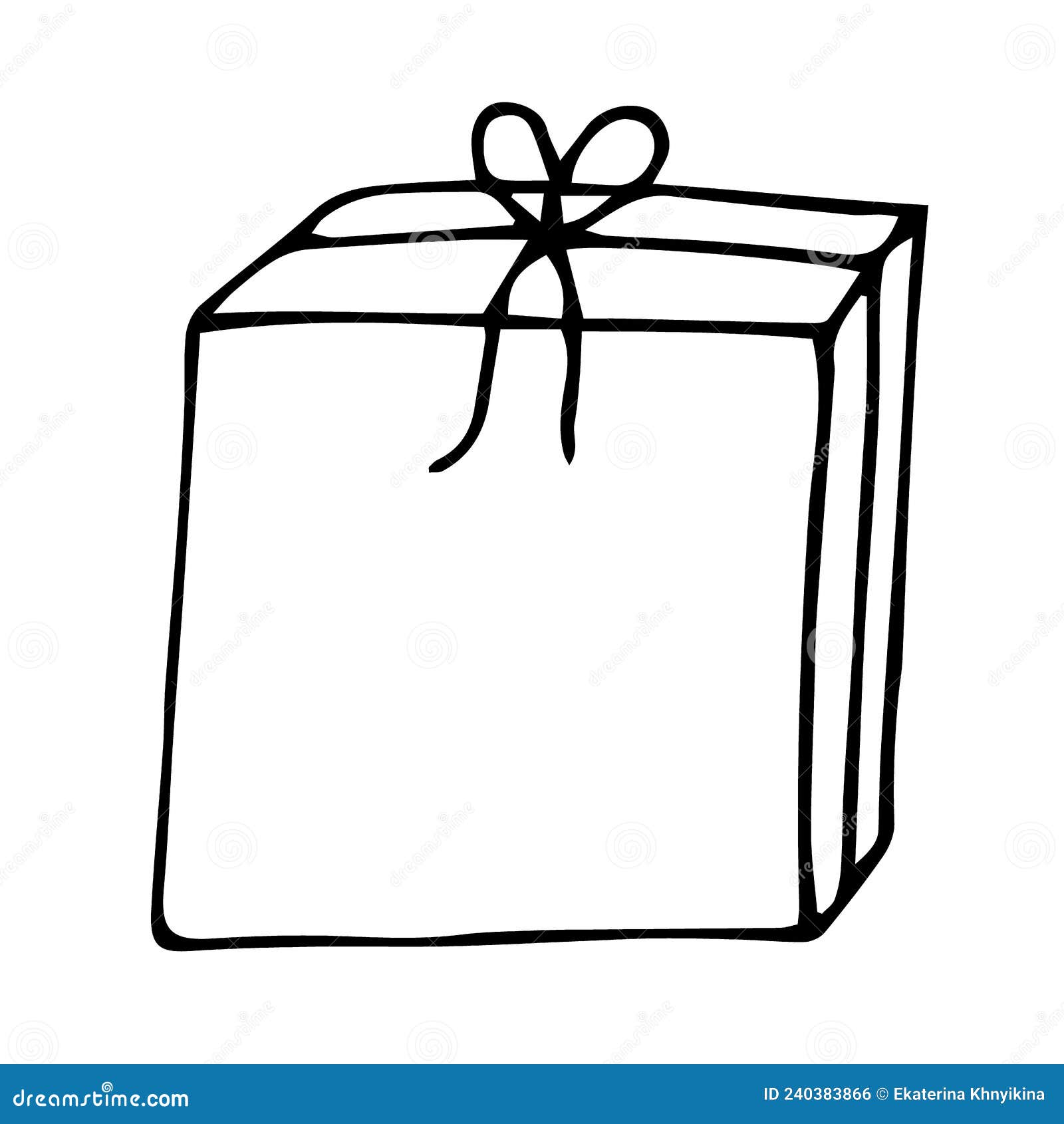 Gift Box Vector Illustration, Hand Drawing Doodle Stock Vector ...