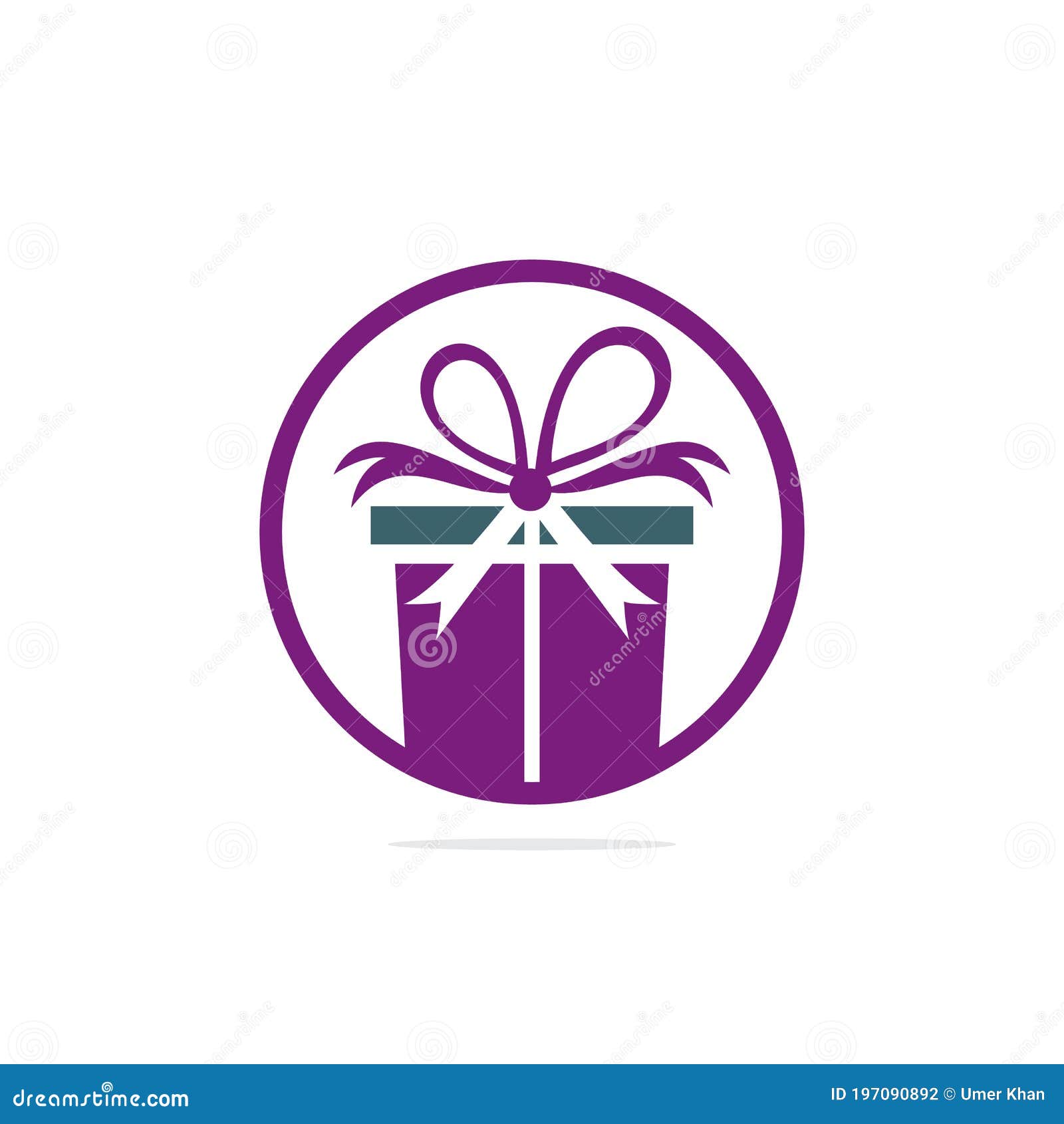 Gift Box Vector Logo Design. Stock Vector - Illustration of anniversary ...