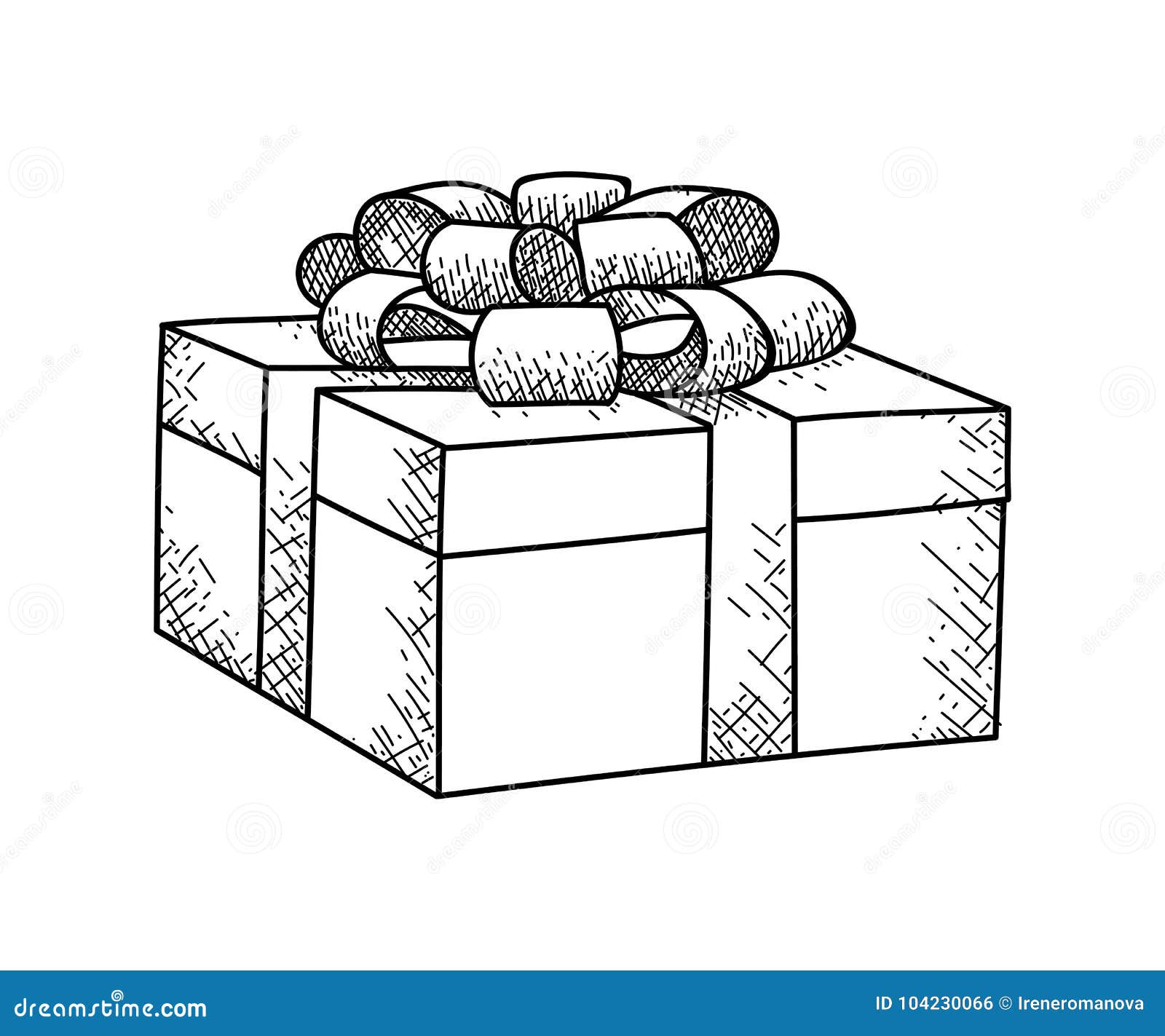 Gift Box Vector Sketch Isolated on White Background. Stock Vector ...