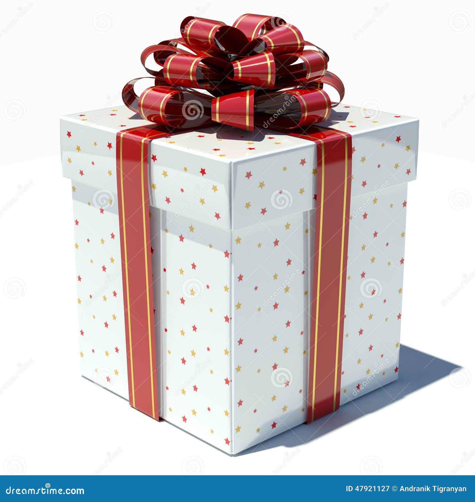 Gift Box White with stars stock image. Image of valentines - 47921127