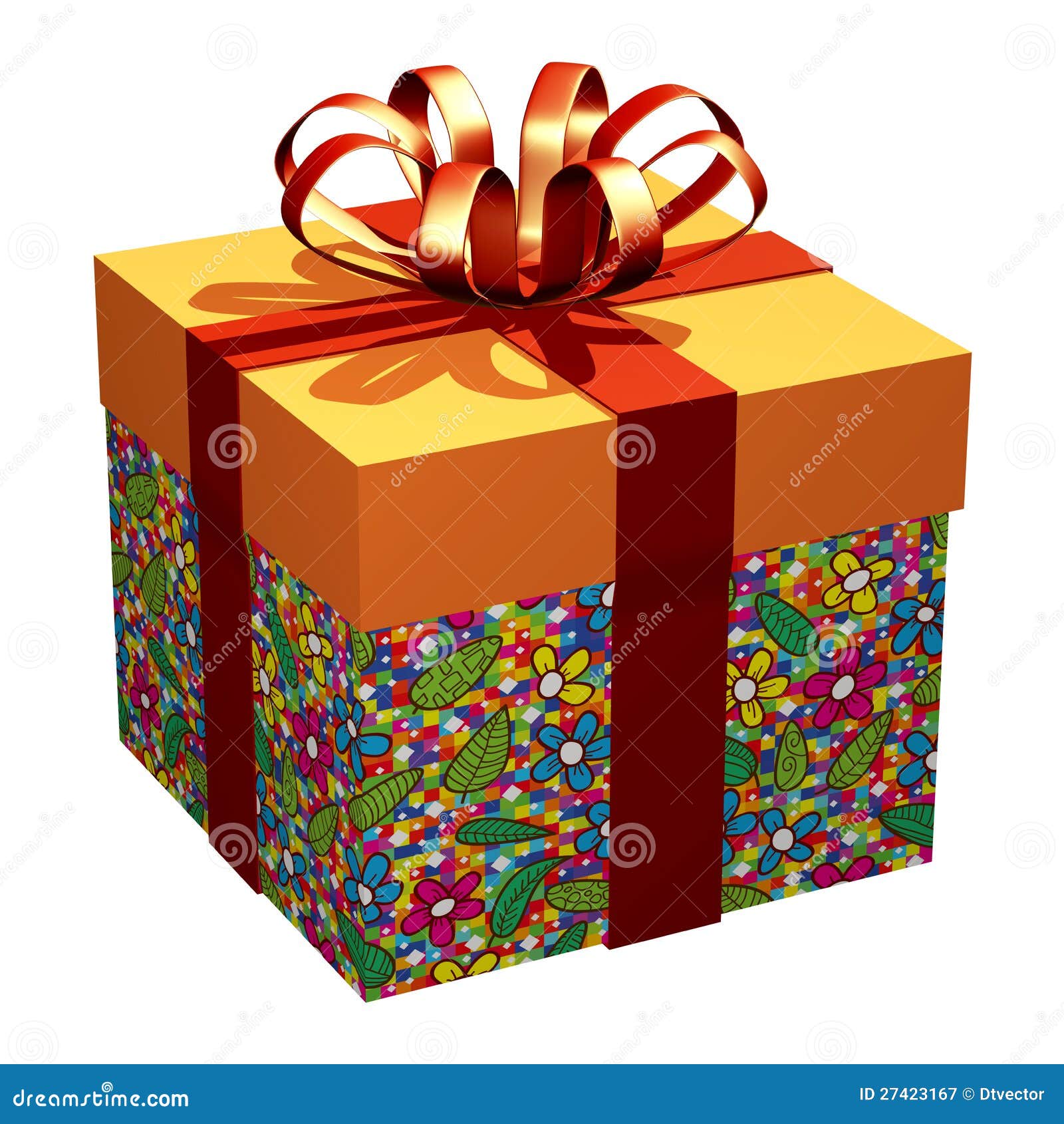 Gift Box Wrap Natural Pattern_Raster Stock Illustration - Illustration ...