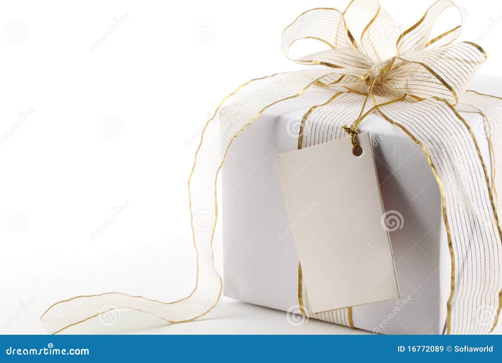 Gift Boxes with Blank Label Stock Image - Image of objects, shape: 16772089
