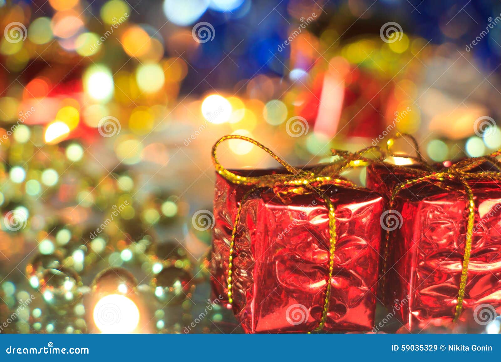 Gift Boxes and Bokeh Lights Stock Image - Image of december, glowing ...