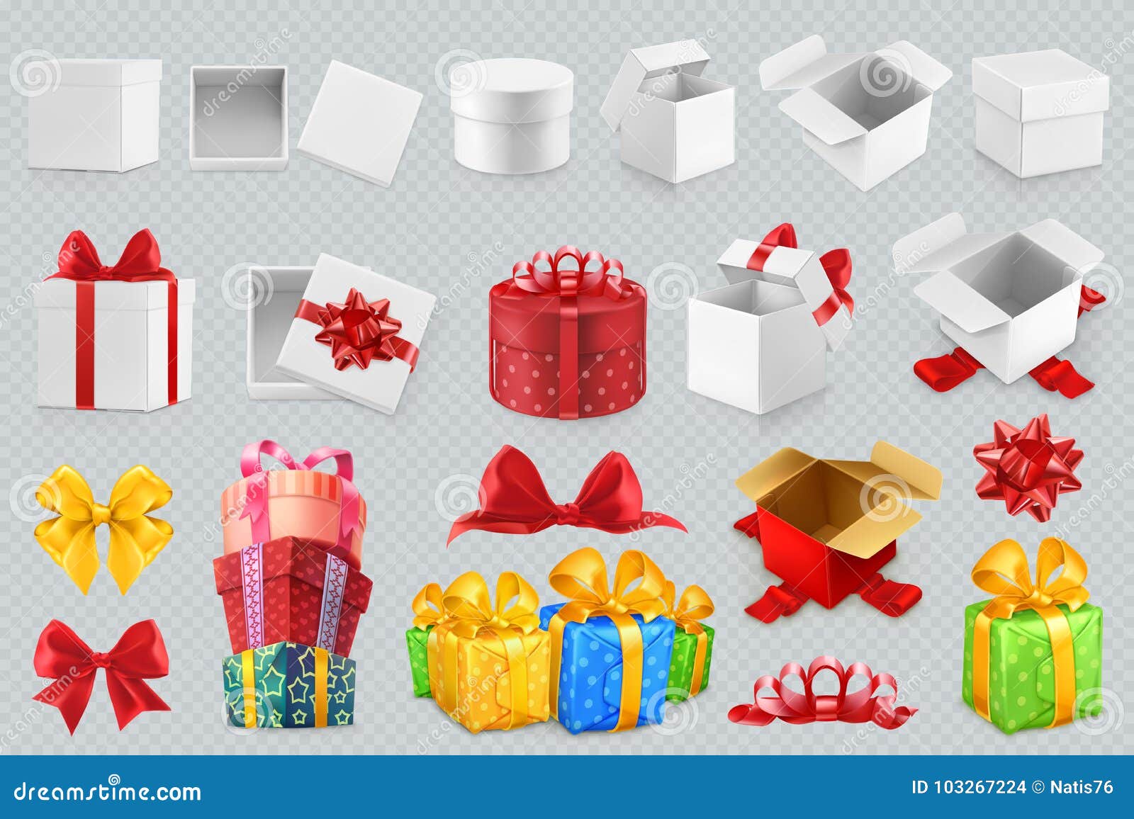 Gift Boxes Background.Vector Color Presents Illust | CartoonDealer.com ...