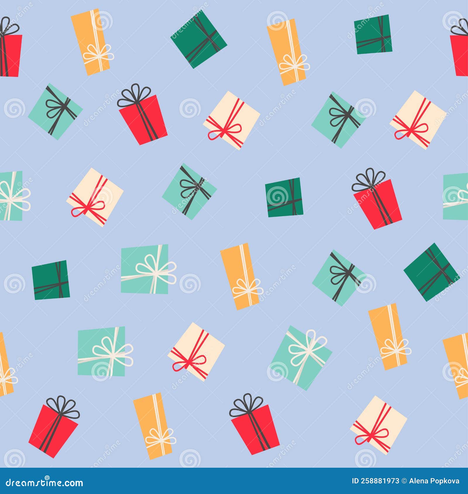 Gift Boxes in Bright Colors. Pattern for Wrapping Greeting Paper Stock Vector - Illustration of ...