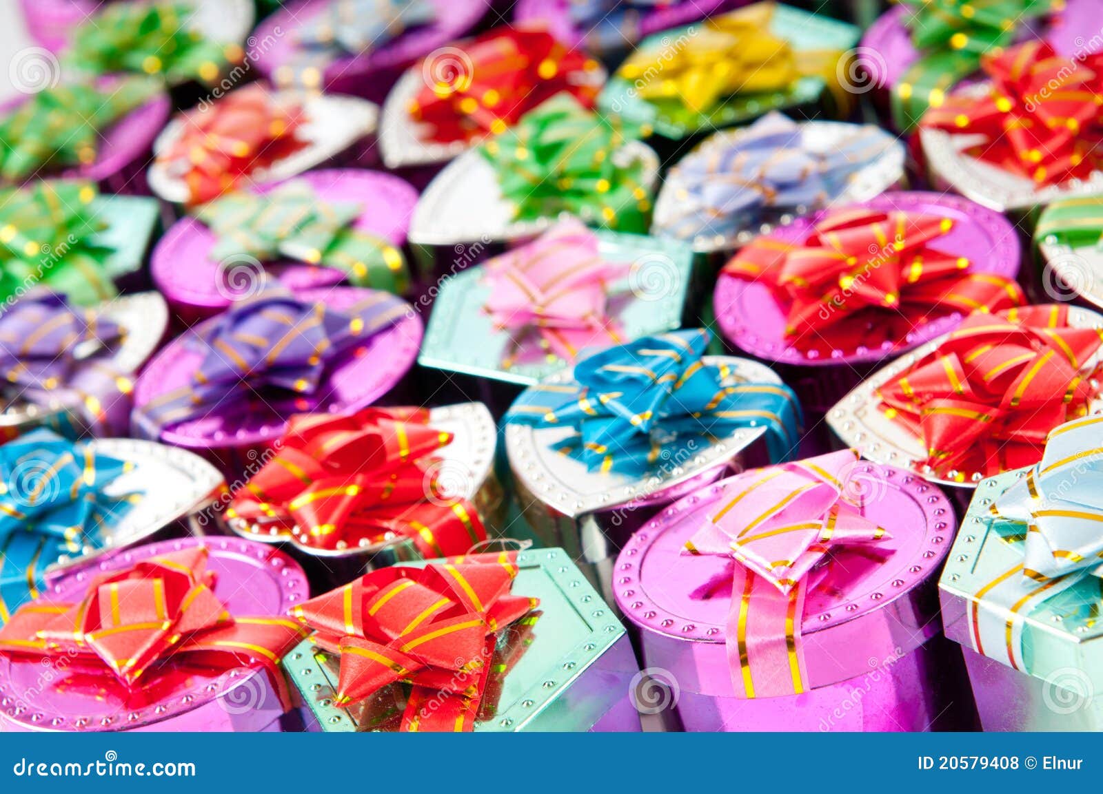 Gift Boxes in Celebration Concept Stock Photo - Image of shiny ...