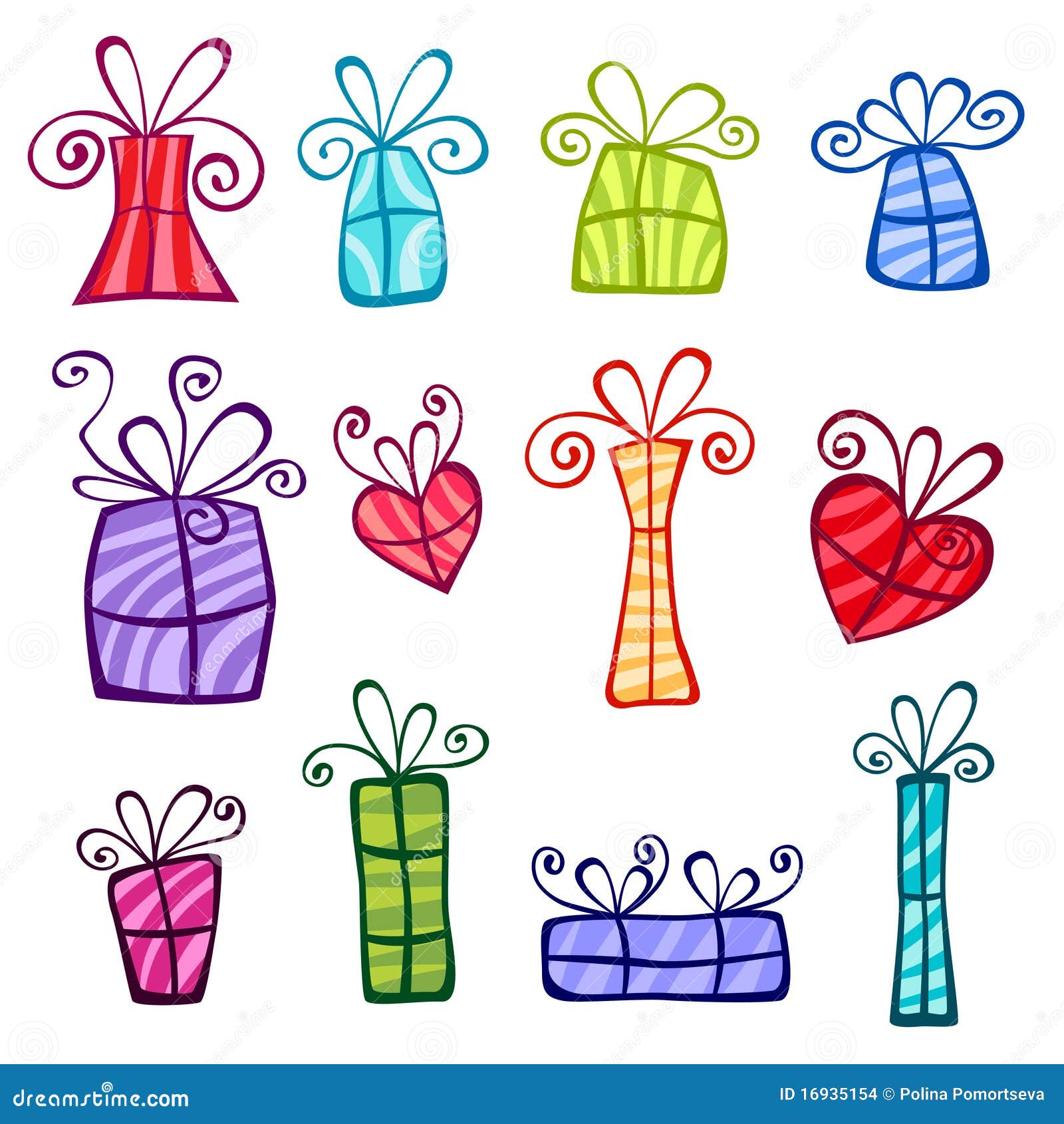 Gift Boxes Background.Vector Color Presents Illust | CartoonDealer.com ...