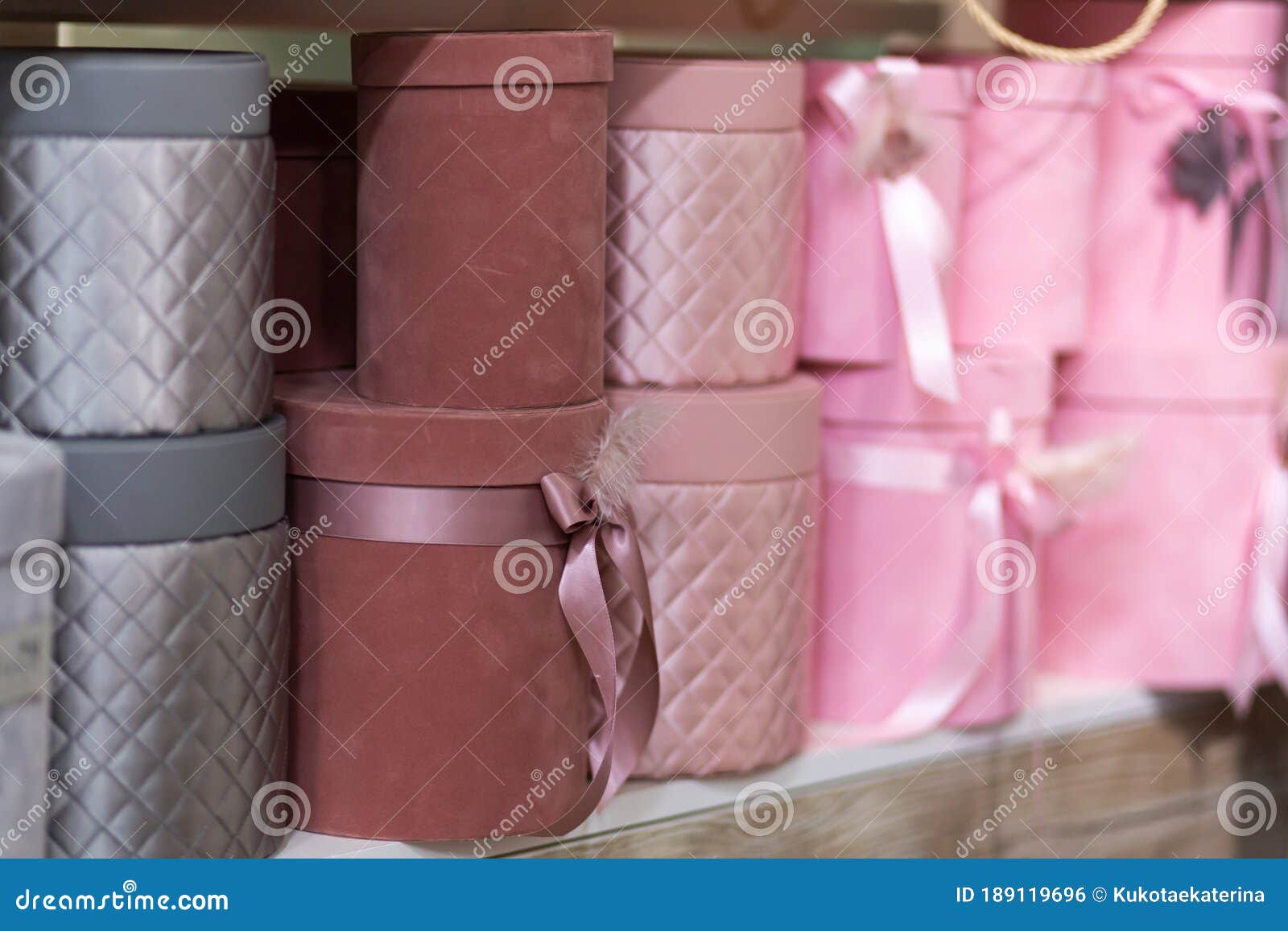 Gift Boxes Covered with Soft Cloth. Gift Box Design Stock Photo - Image ...