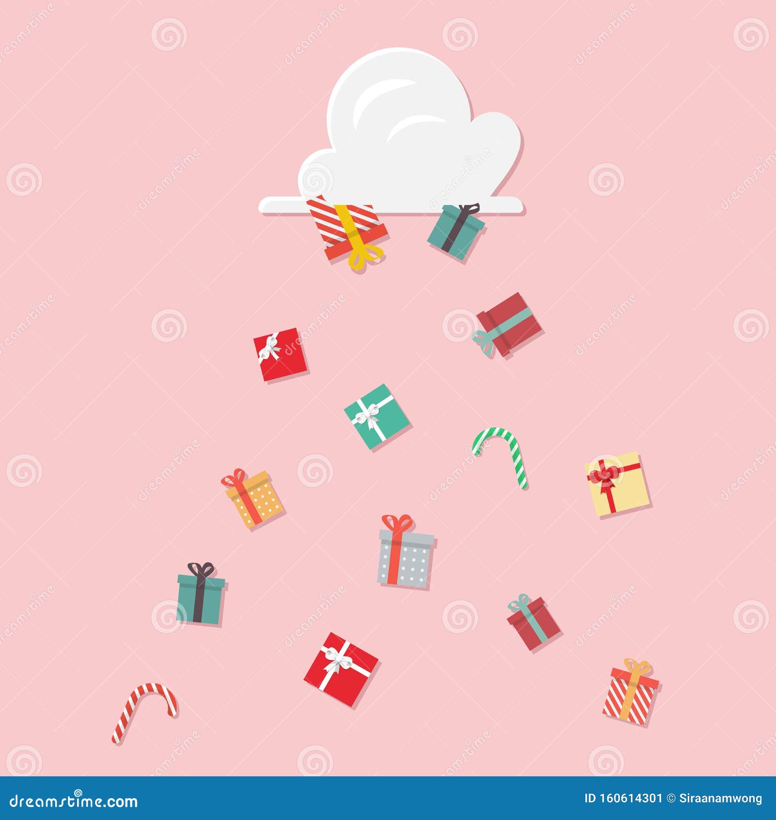 Gift Boxes Falling from Cloud Stock Vector - Illustration of festive ...
