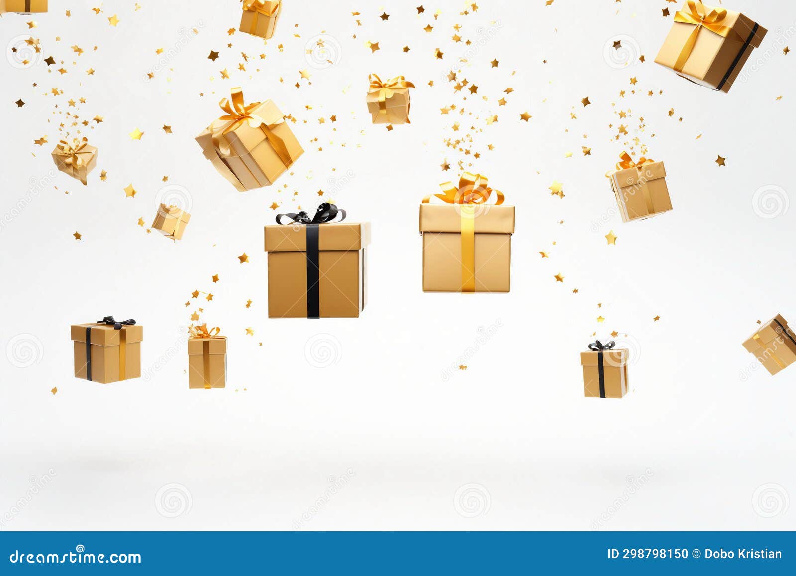 Gift Boxes Falling on White Stock Illustration - Illustration of fall ...