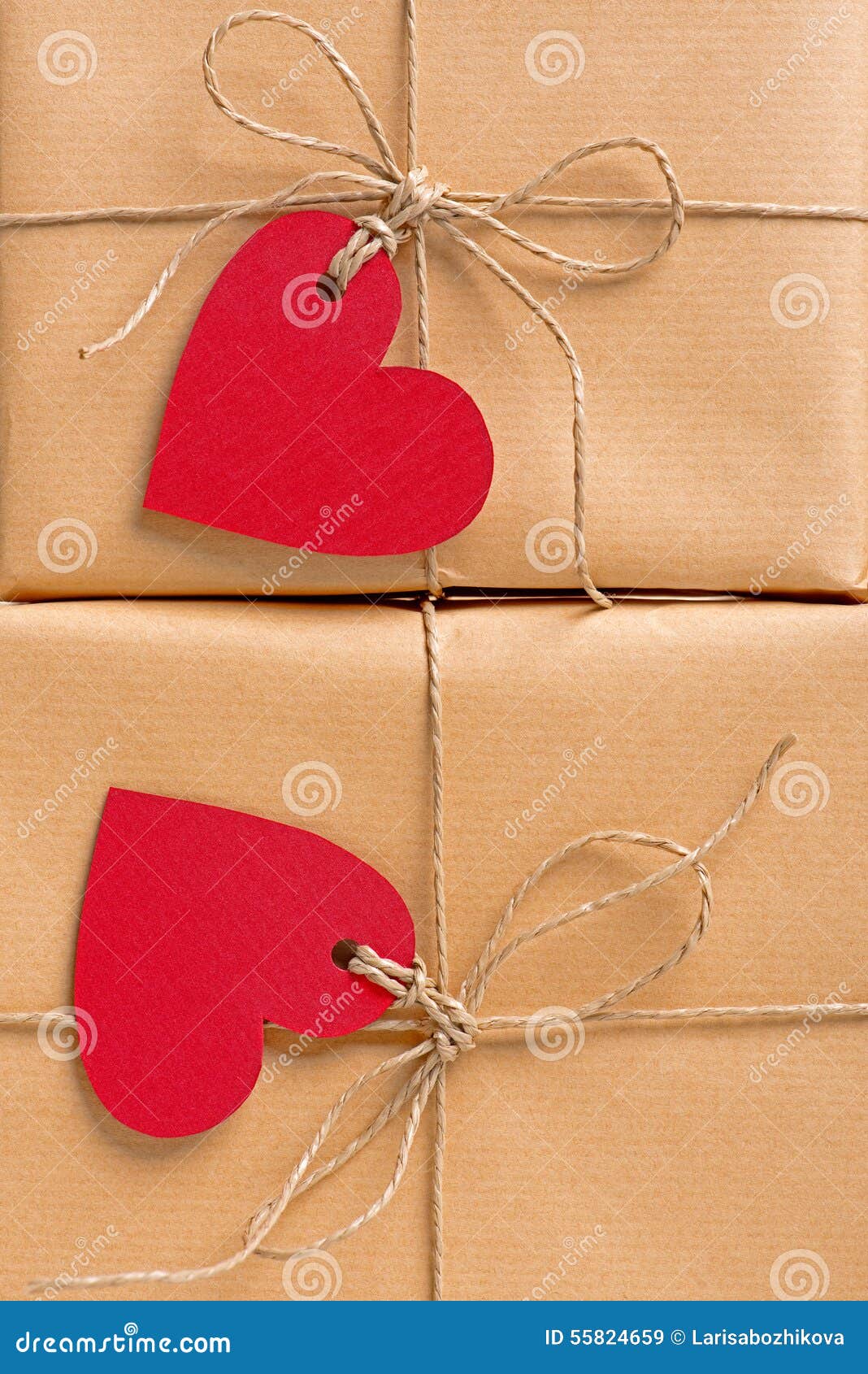 Gift Boxes Heart-shaped Labels Stock Image - Image of conservation ...