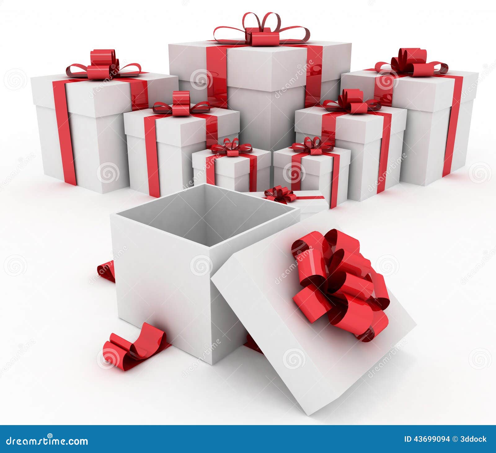 Gift Boxes and Open Gift Box Stock Illustration - Illustration of ...