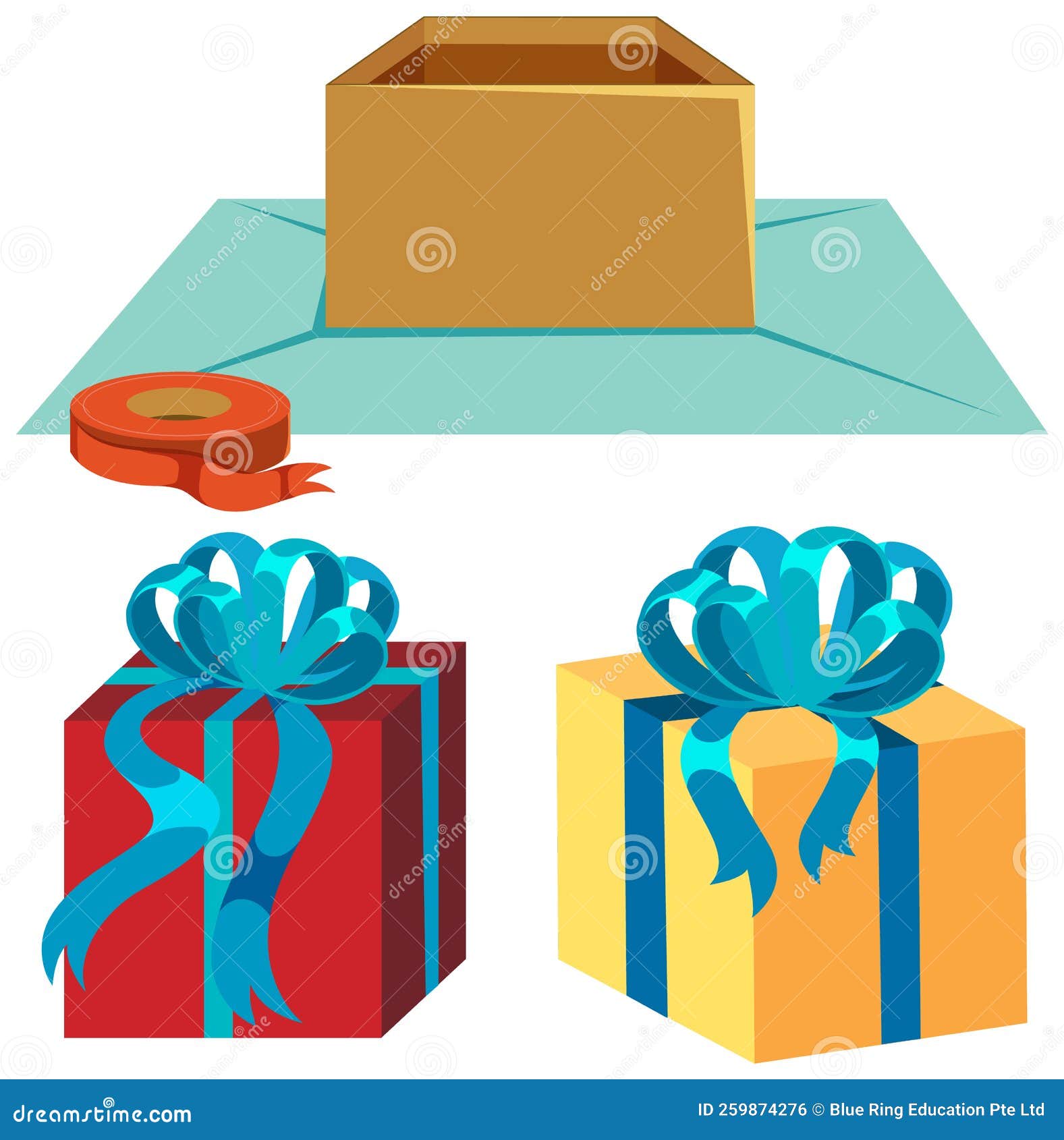 Gift Boxes and Opened Box Set Stock Vector - Illustration of container ...