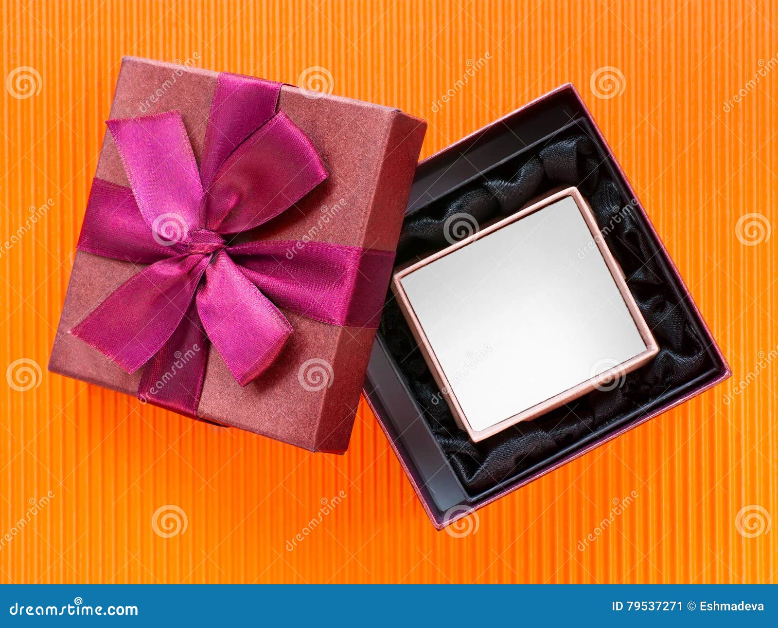 Gift Boxes on Orange Cardboard Stock Image - Image of gift, celebrate ...