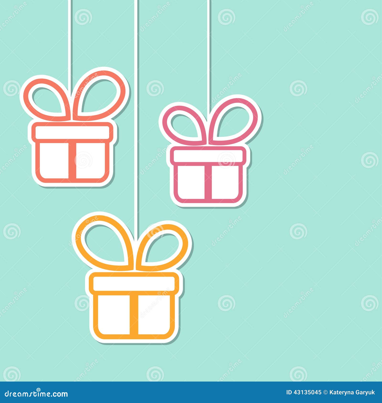 Gift boxes stock vector. Illustration of applique, cutout - 43135045