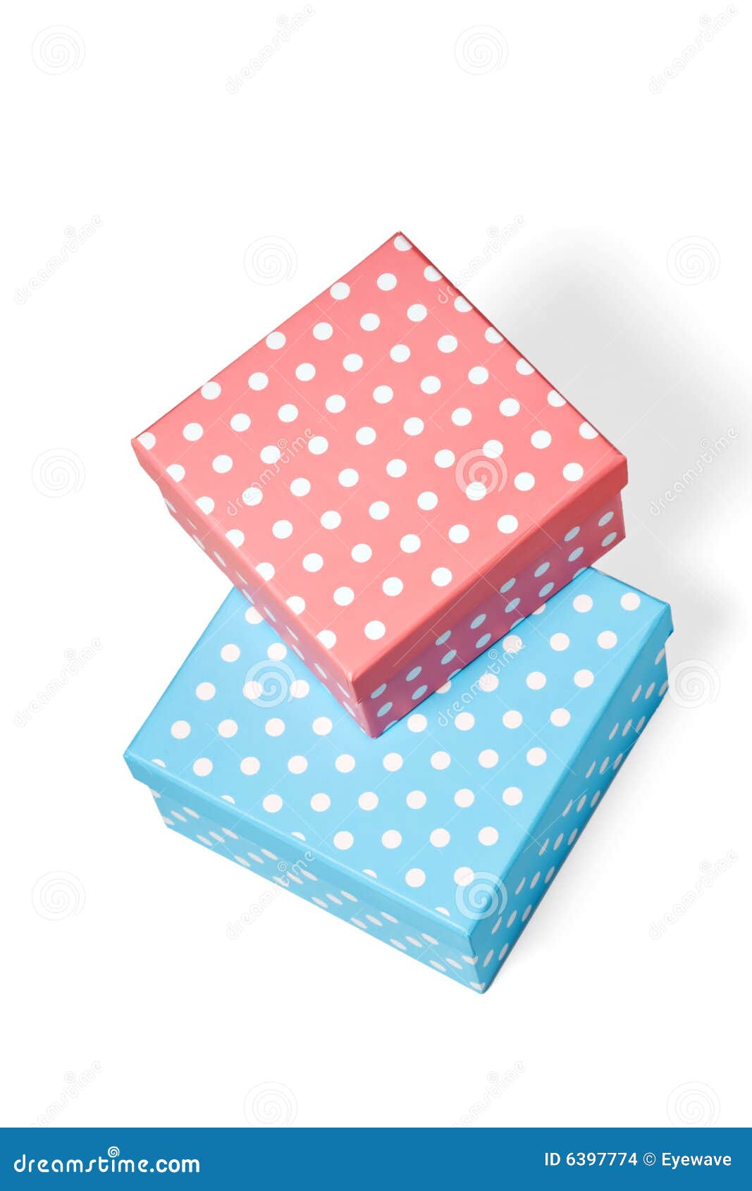 Gift boxes with polka dots stock photo. Image of isolated - 6397774