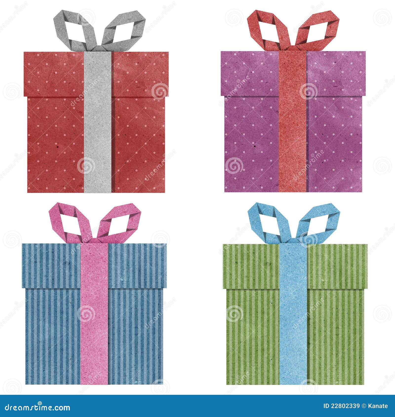 Gift Boxes Recycled Papercraft . Stock Image - Image of anniversary ...