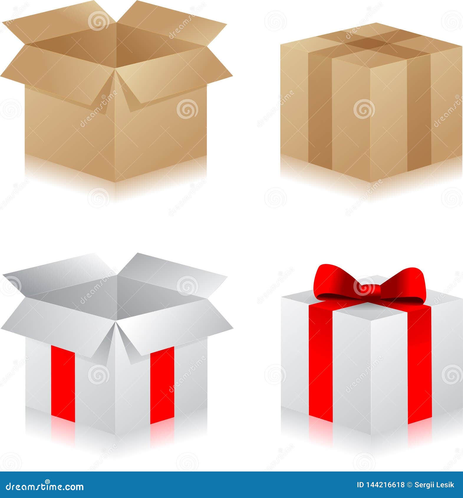 Gift Boxes Reeks Verschillende Huidige Dozen Verrassing in De Doos ...