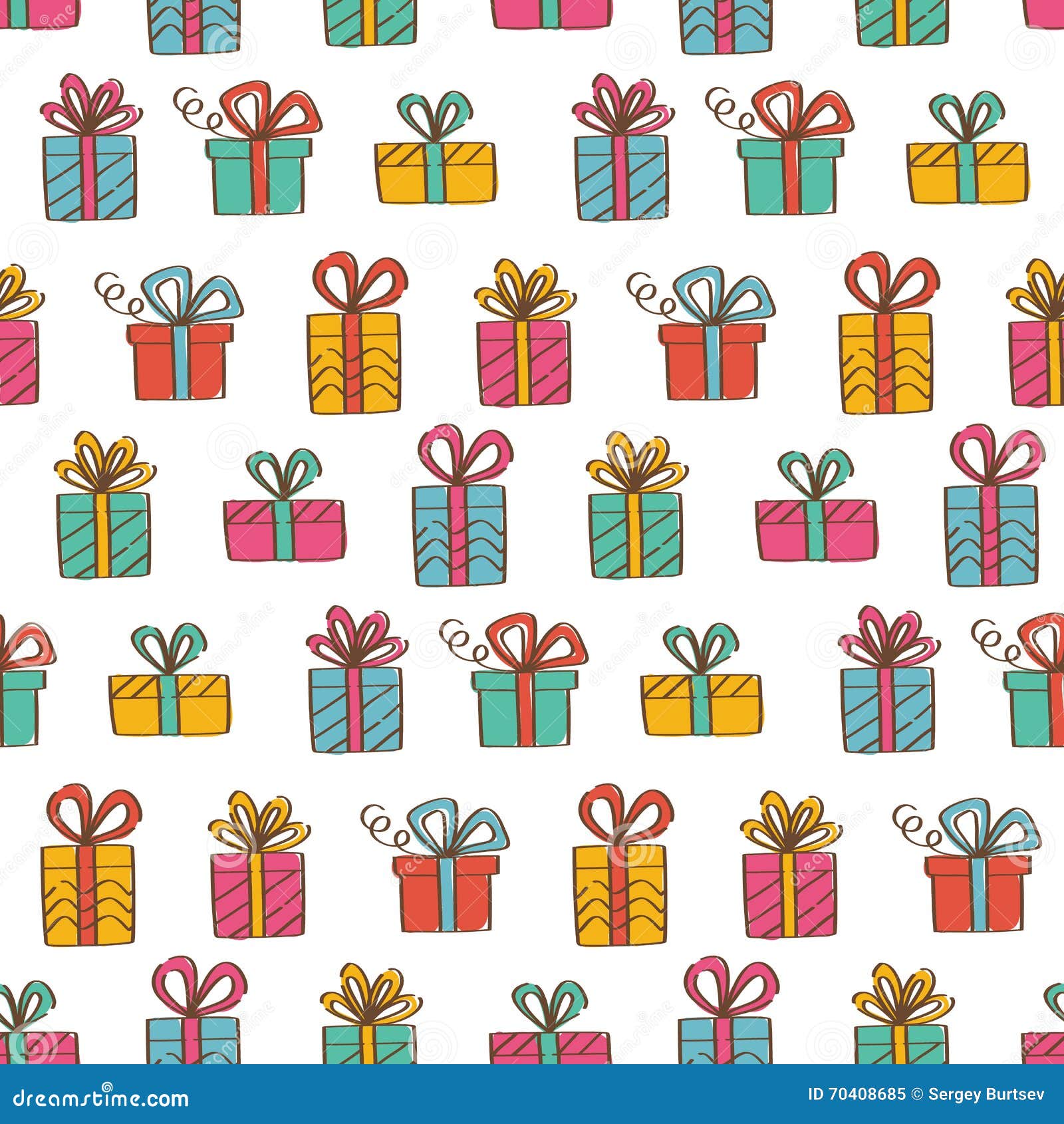 Gift Boxes Seamless Background Stock Vector - Illustration of graphic ...
