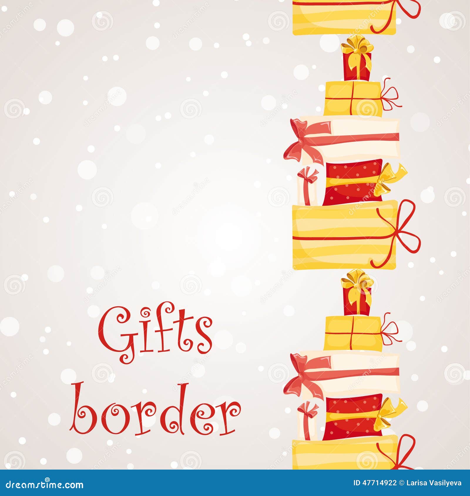 Gift Boxes Seamless Border. Stock Vector - Illustration of element ...