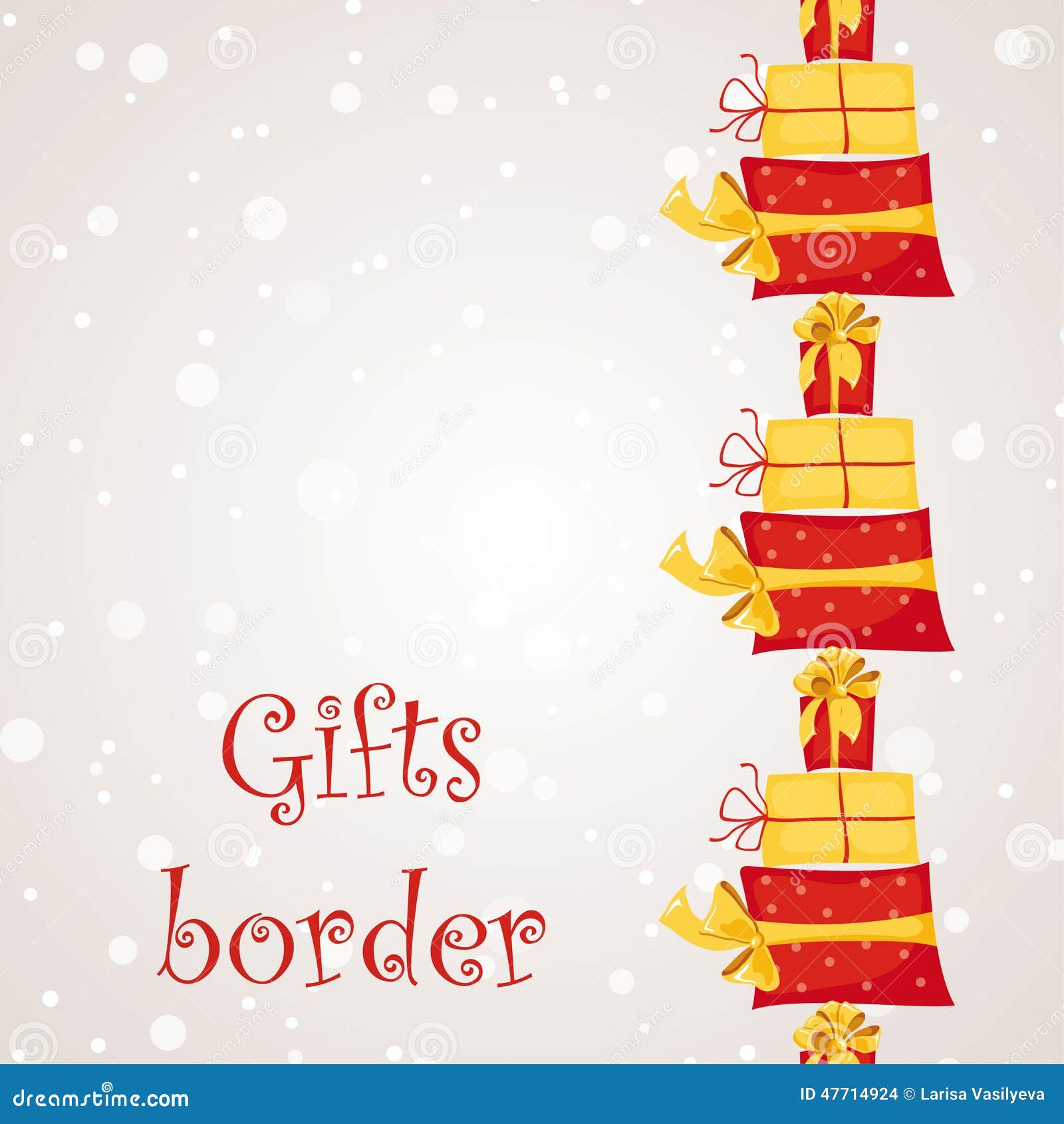 Gift boxes seamless border stock vector. Illustration of ribbon - 47714924