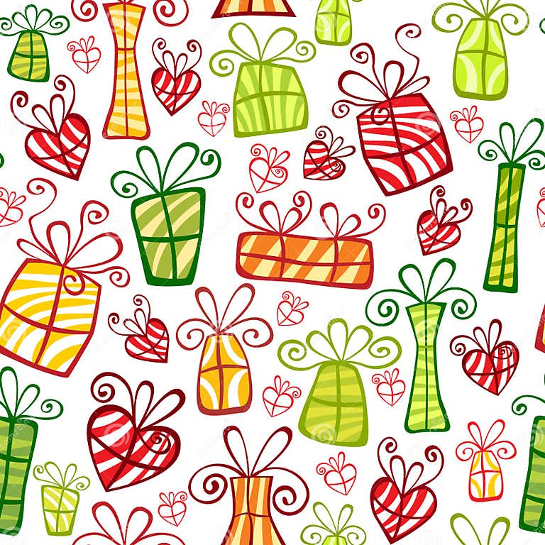 Gift Boxes Seamless Ornament Stock Vector - Illustration of celebration ...