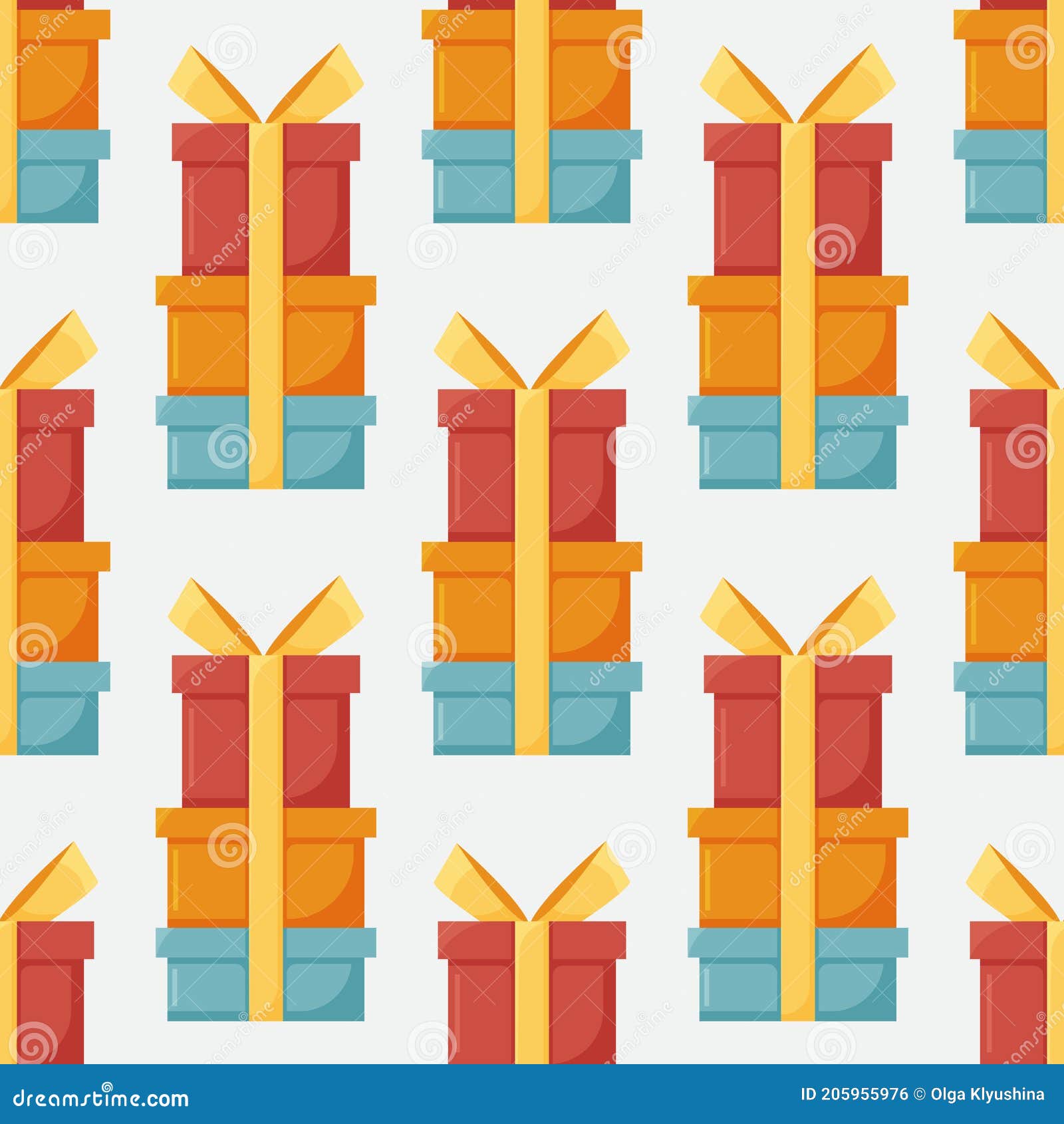 Gift Boxes Seamless Pattern Pattern Gift Box for Fabric Print, Wrapping ...