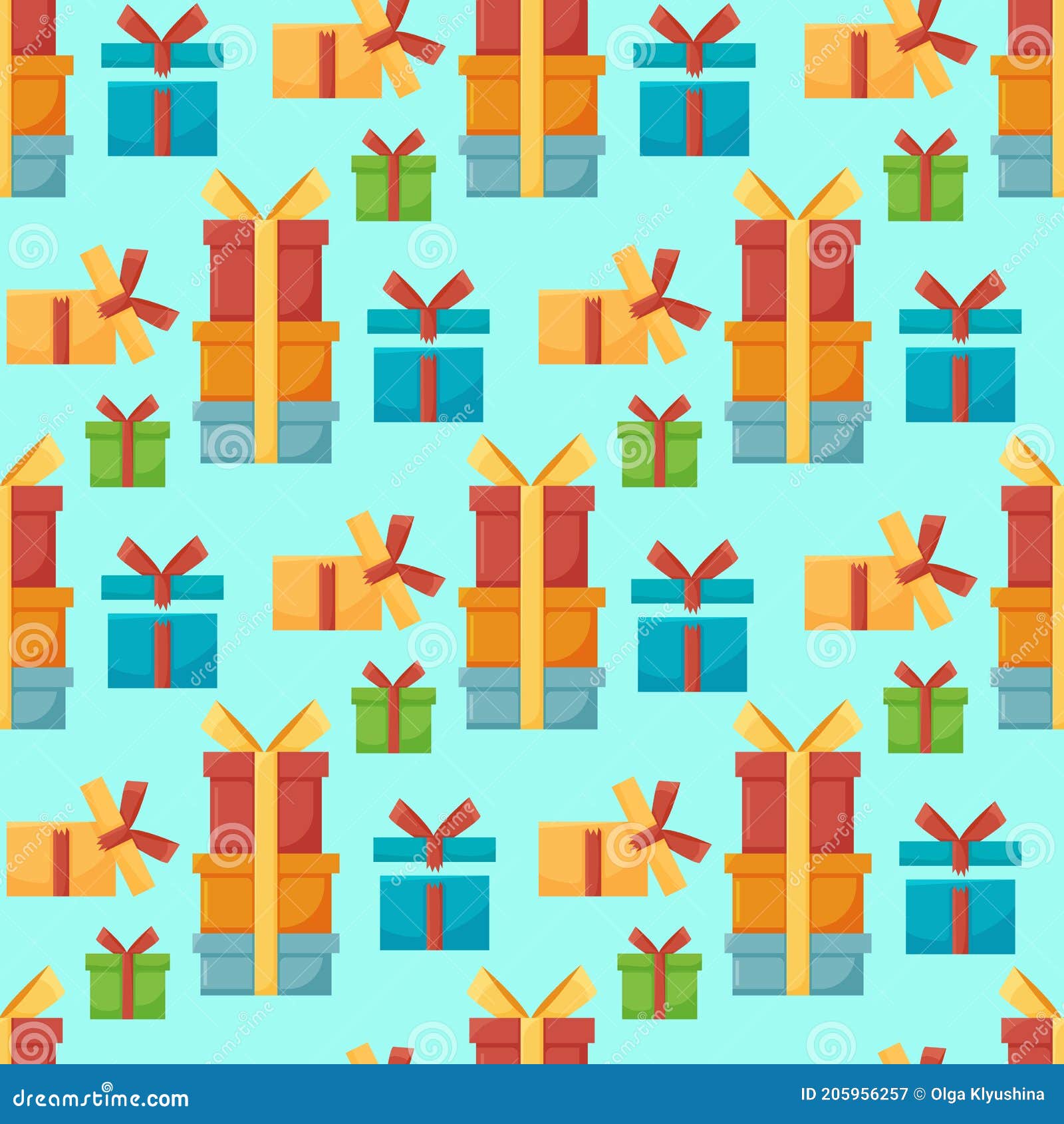 Gift Boxes Seamless Pattern Pattern Gift Box for Fabric Print, Wrapping ...