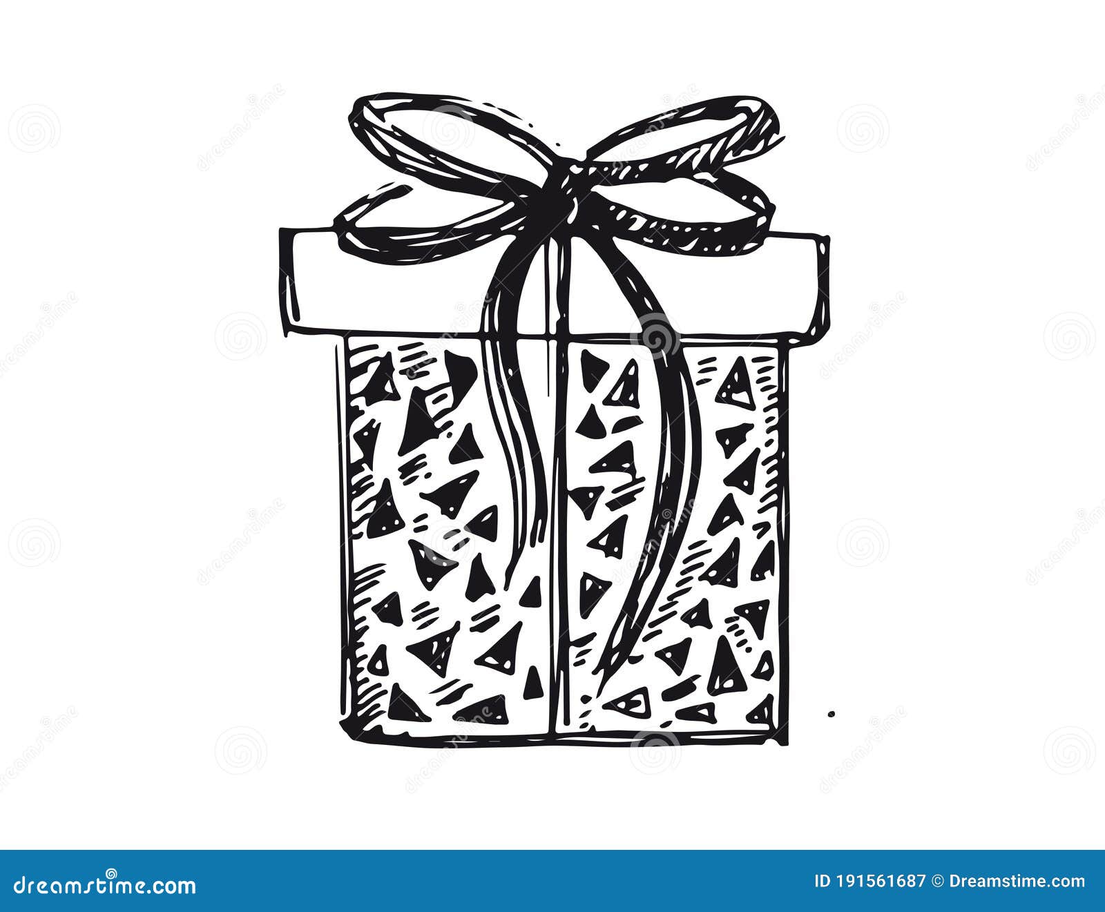 Gift Boxes Set. Hand Drawn Illustrations. Stock Vector - Illustration ...
