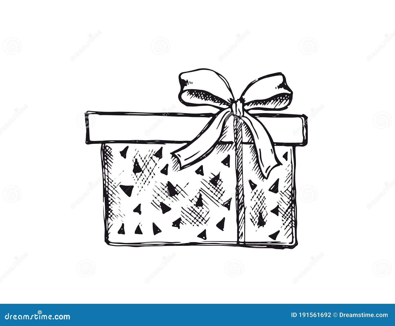 Gift Boxes Set. Hand Drawn Illustrations. Stock Vector - Illustration ...