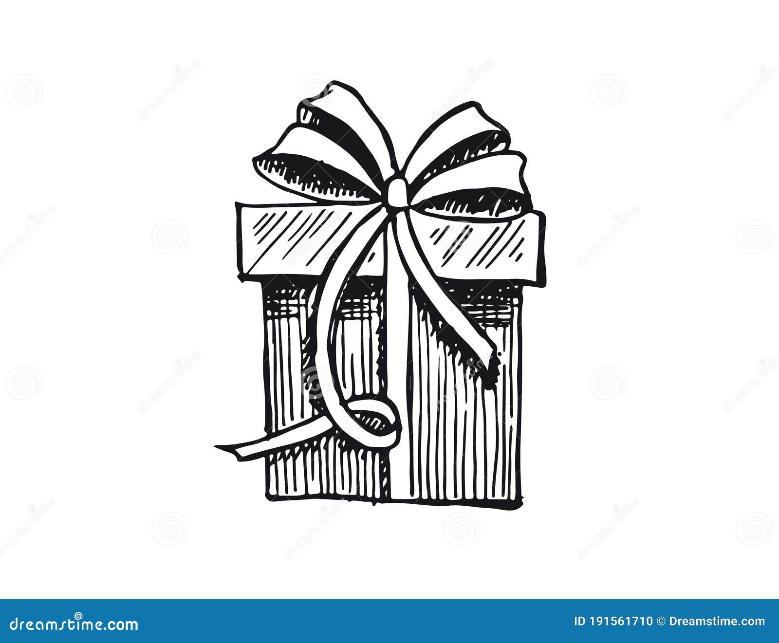 Gift Boxes Set. Hand Drawn Illustrations. Stock Vector - Illustration ...