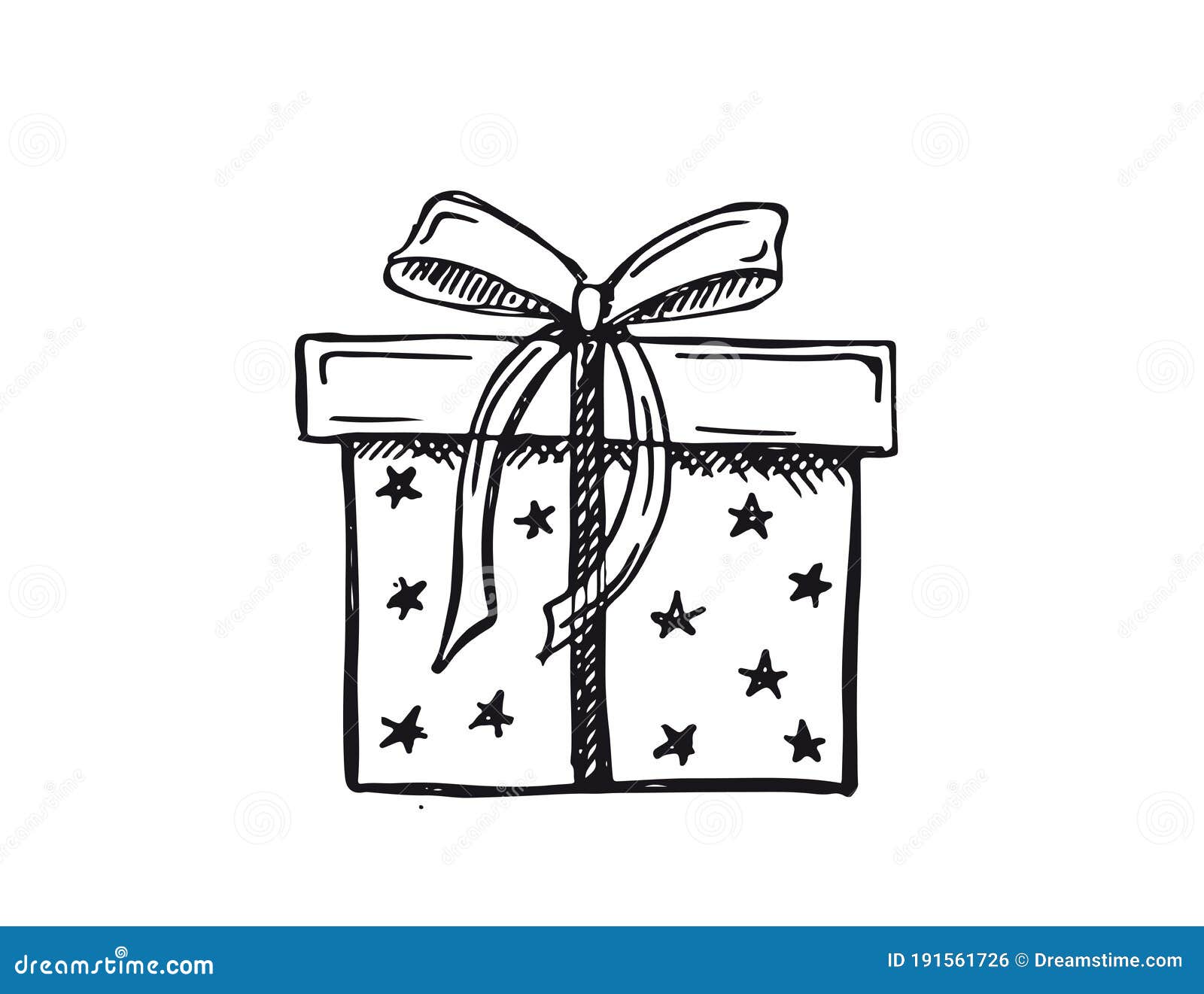 Gift Boxes Set. Hand Drawn Illustrations. Stock Vector - Illustration ...