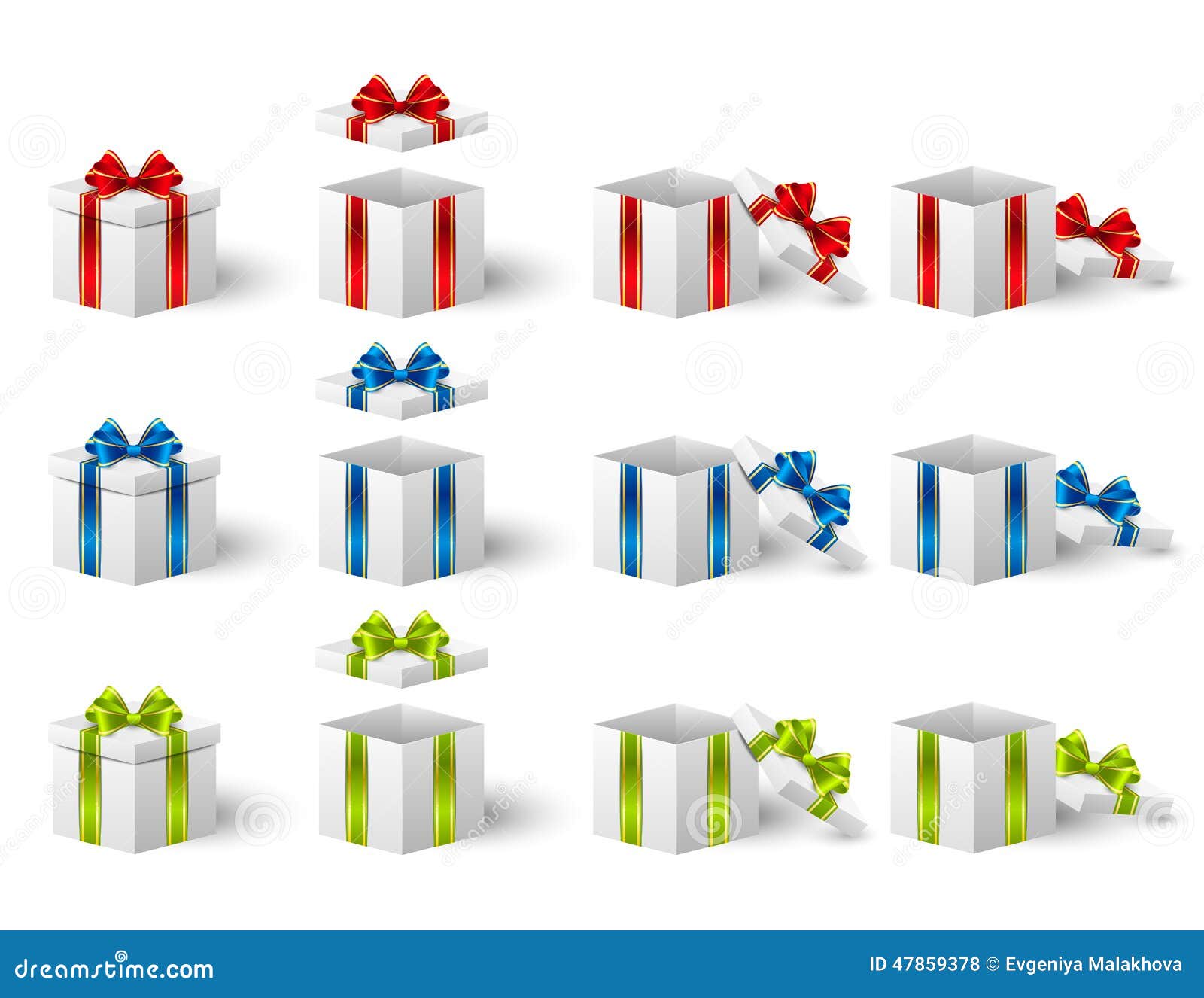 Gift boxes set stock vector. Illustration of festive - 47859378