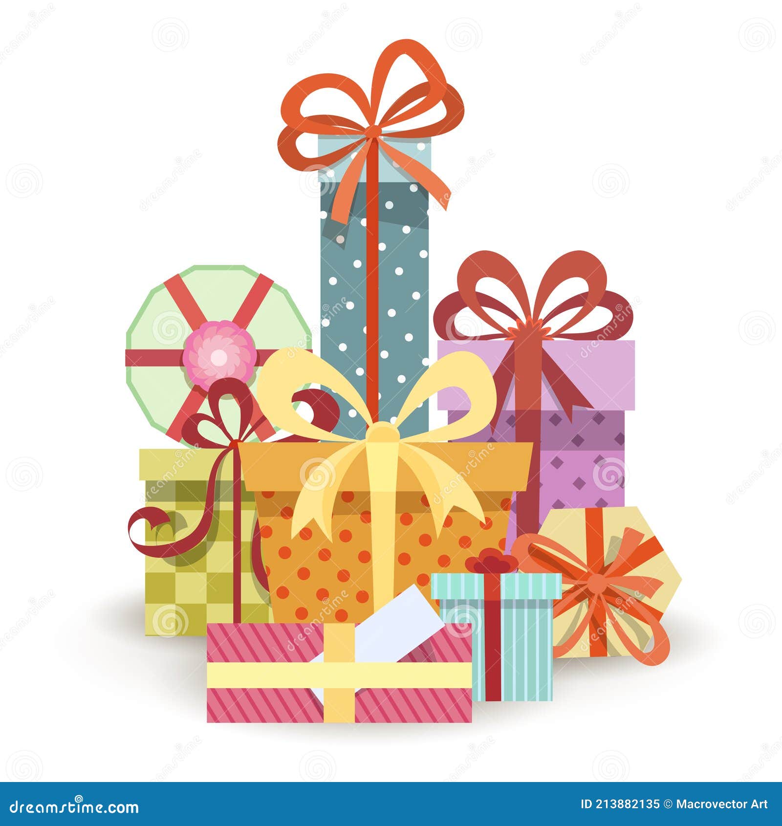 Gift Boxes Stack Design Vector Illustration Stock Vector - Illustration ...