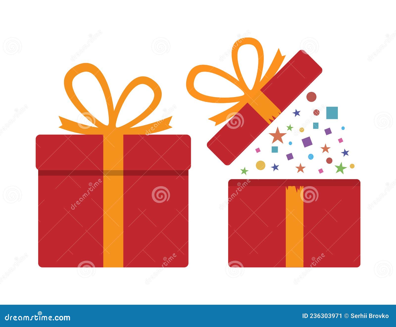 Gift Boxes. Surprise in the Box Stock Vector - Illustration of ...