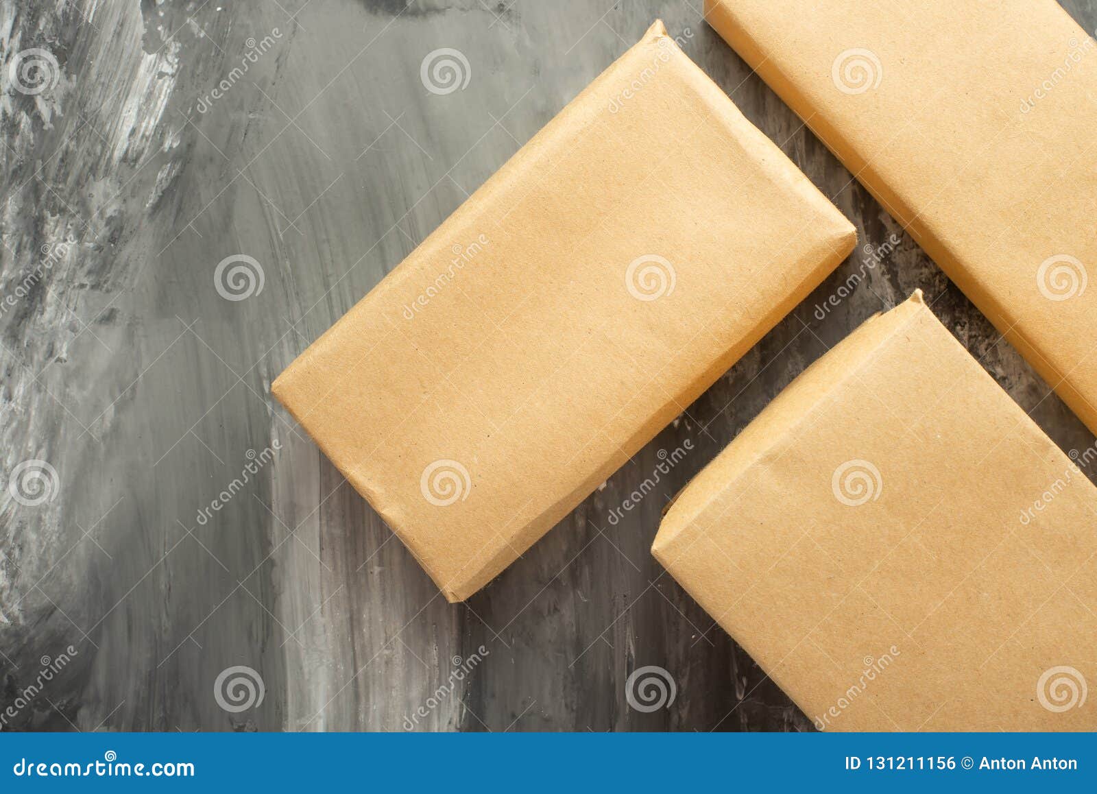 Gift Boxes with a Void for a Layout, Print, Advertising Stock Photo ...