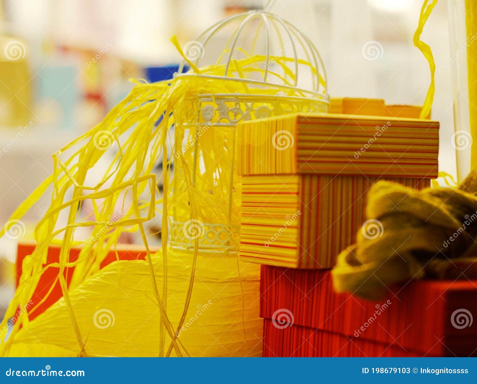 Gift Boxes Wrapped in Wrapping Paper Stock Image - Image of delivery ...