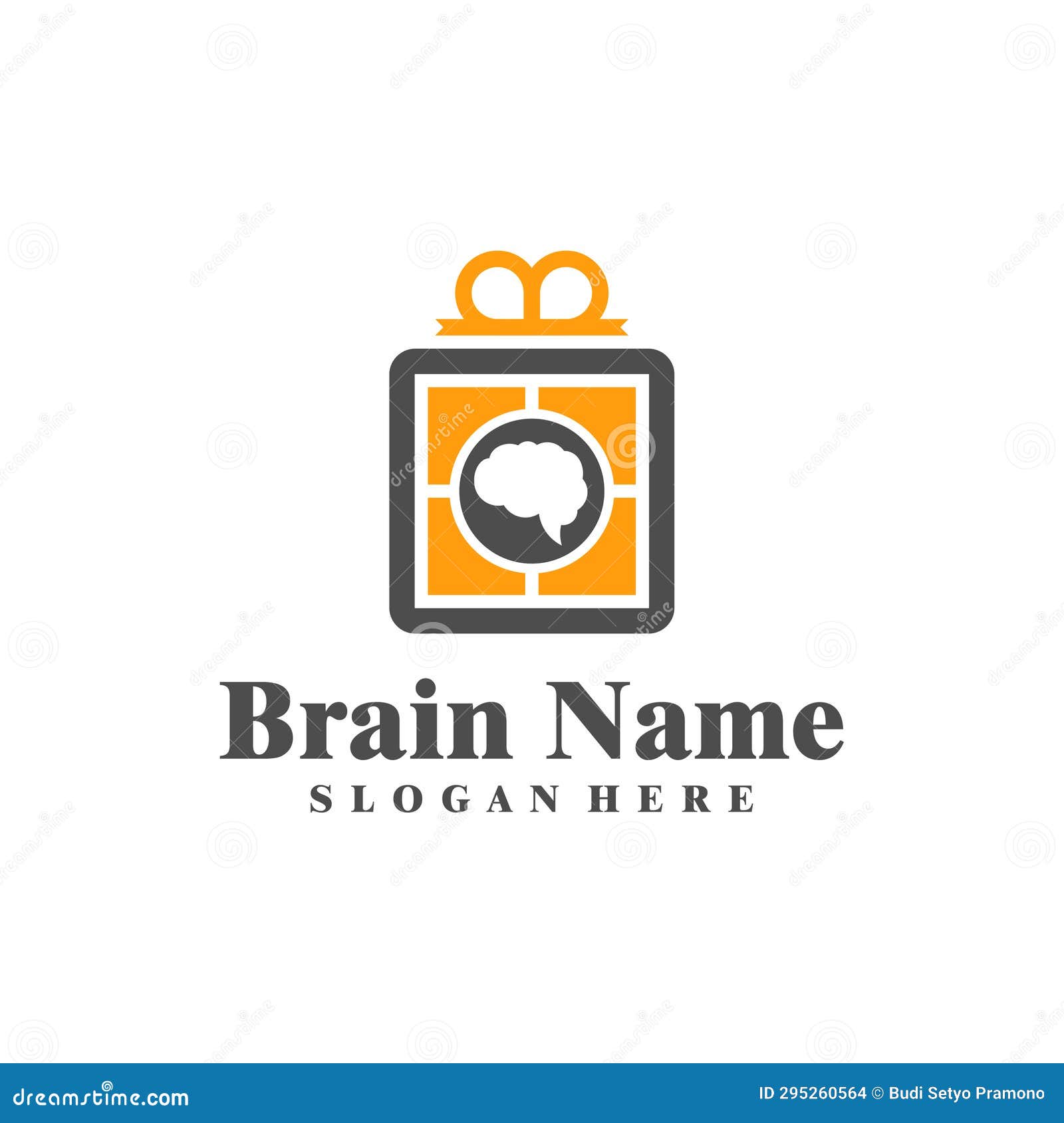 Gift Brain Logo Design Vector. Creative Brain with Gift Logo Concepts ...