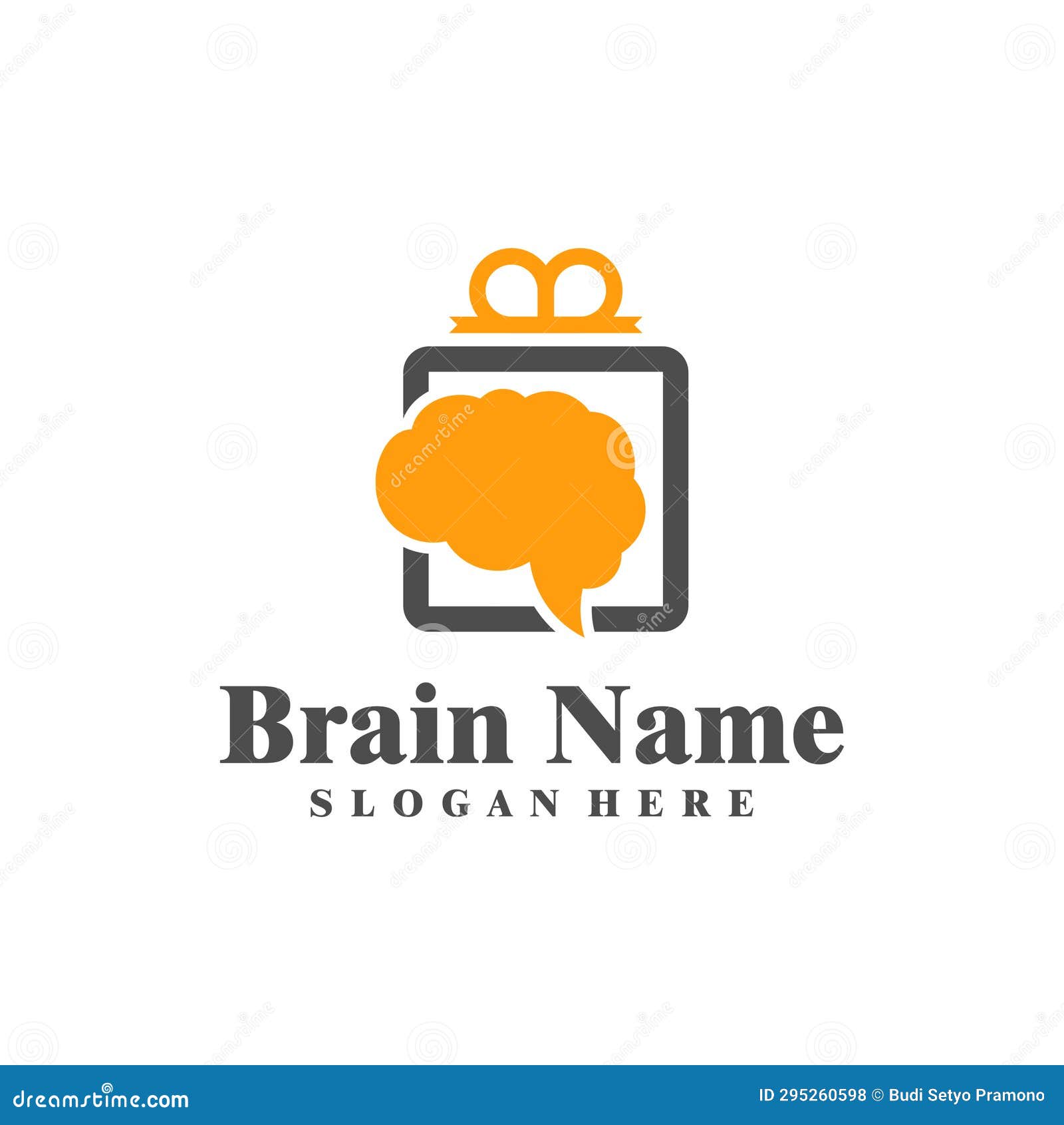 Gift Brain Logo Design Vector. Creative Brain with Gift Logo Concepts ...