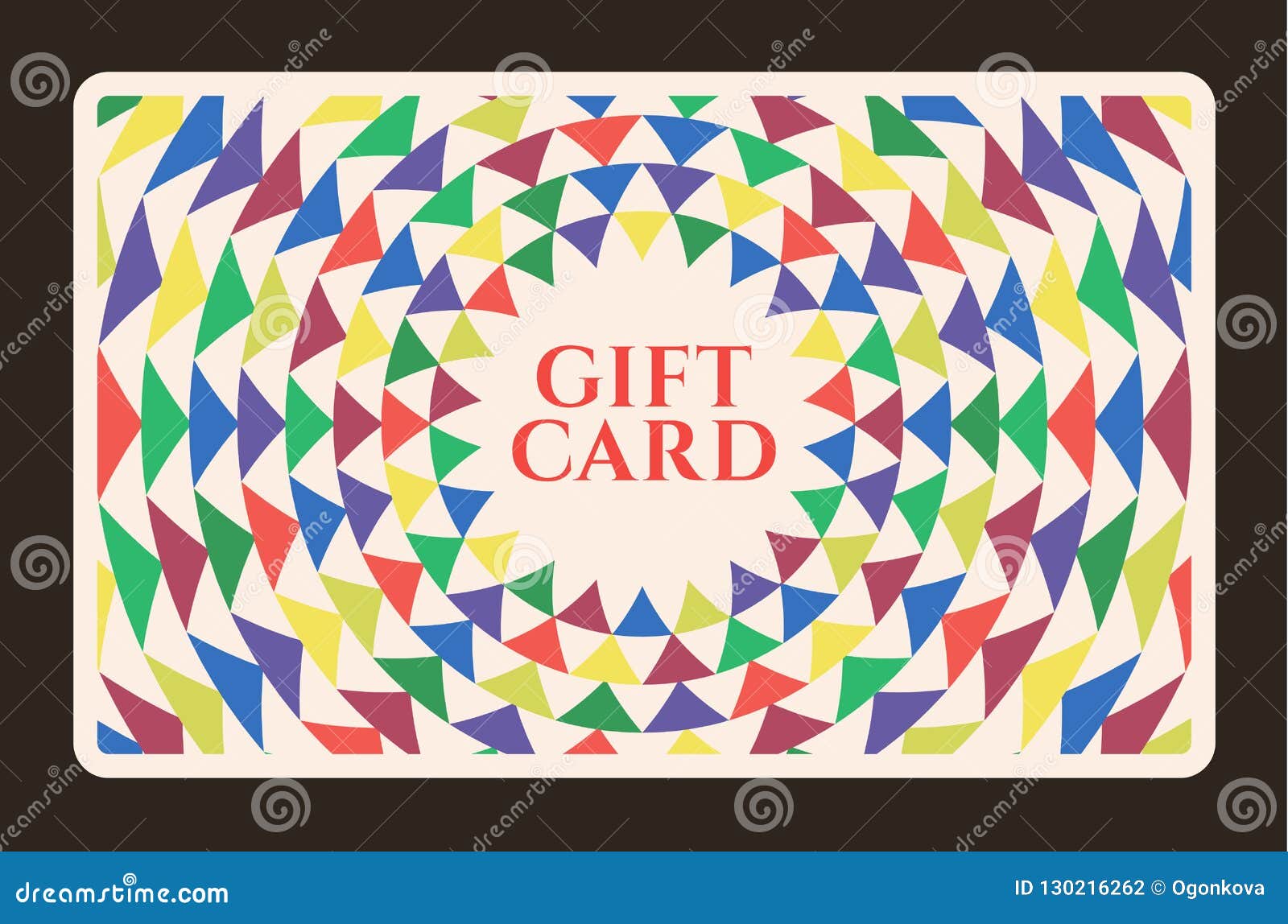 Gift Card with Abstract Geometry Pattern Triangle Texture Stock Vector ...