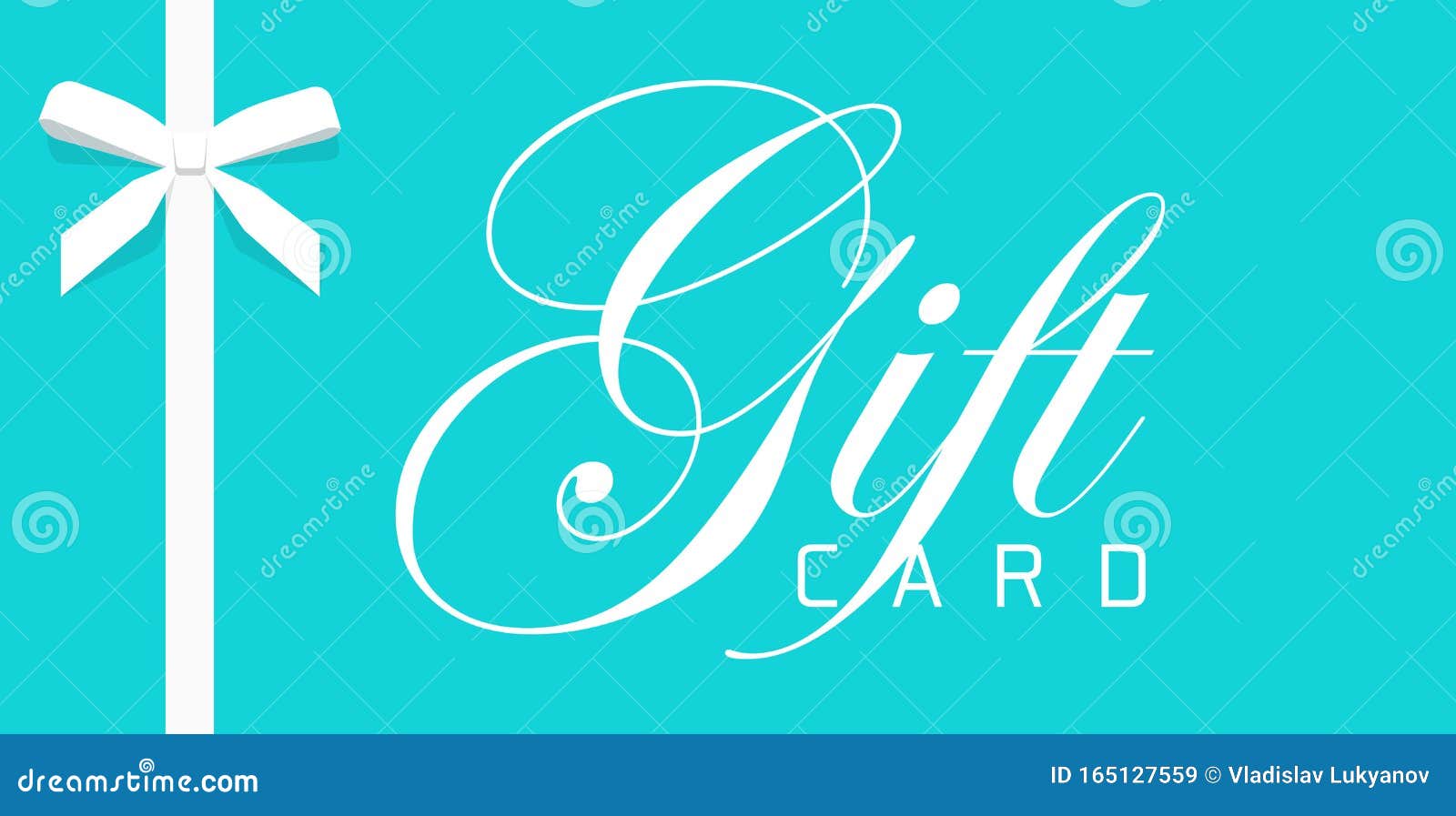 Gift Card or or Blue Elegant Voucher Vector Template Design Wrapped ...
