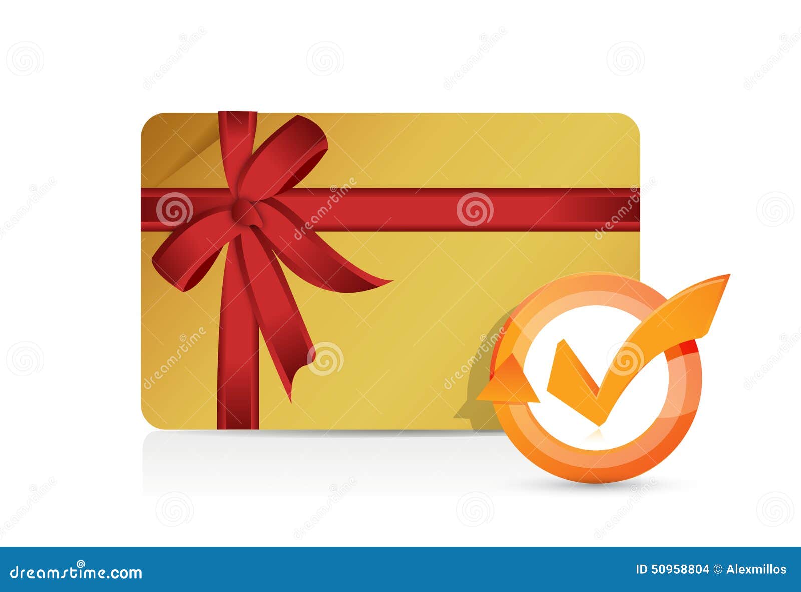 Gift Card Check Mark Cycle Illustration Stock Illustration ...