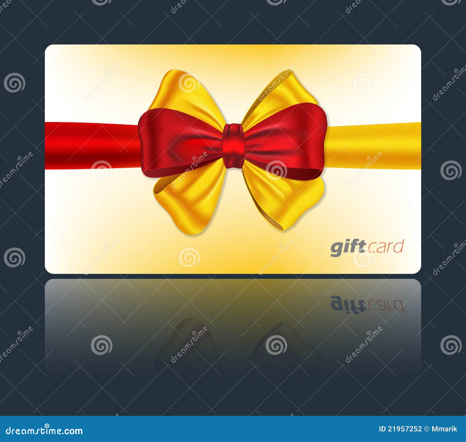Gift Card with Colorful Bow Stock Vector - Illustration of nice, bright ...