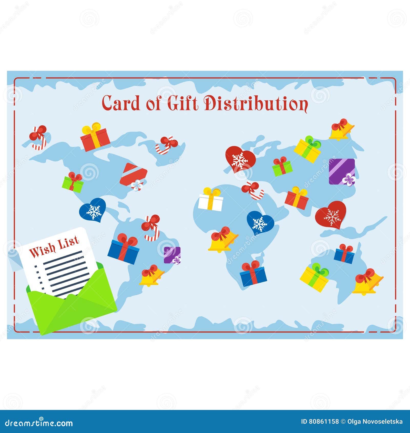 Gift card distribution stock vector. Illustration of light - 80861158