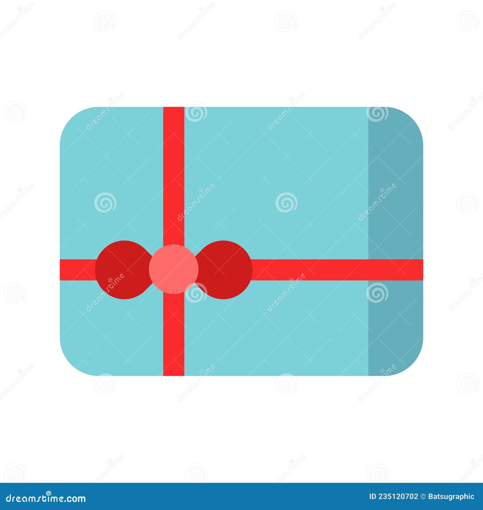 Gift Card Flat Clipart Vector Illustration Stock Vector - Illustration ...